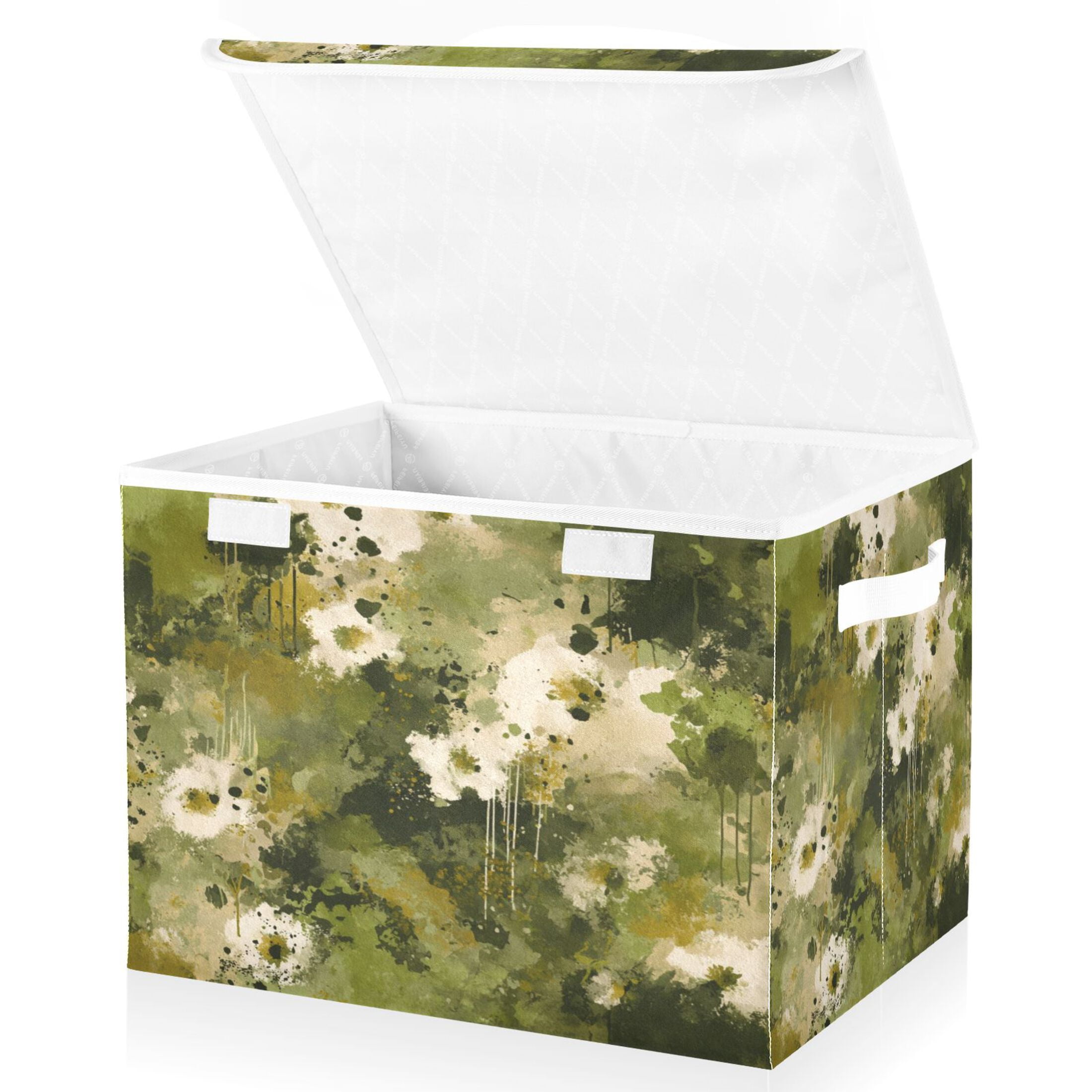 Large Fliplid Foldable Storage Bin Boxes Cubes Baskets with 2 Handles ...
