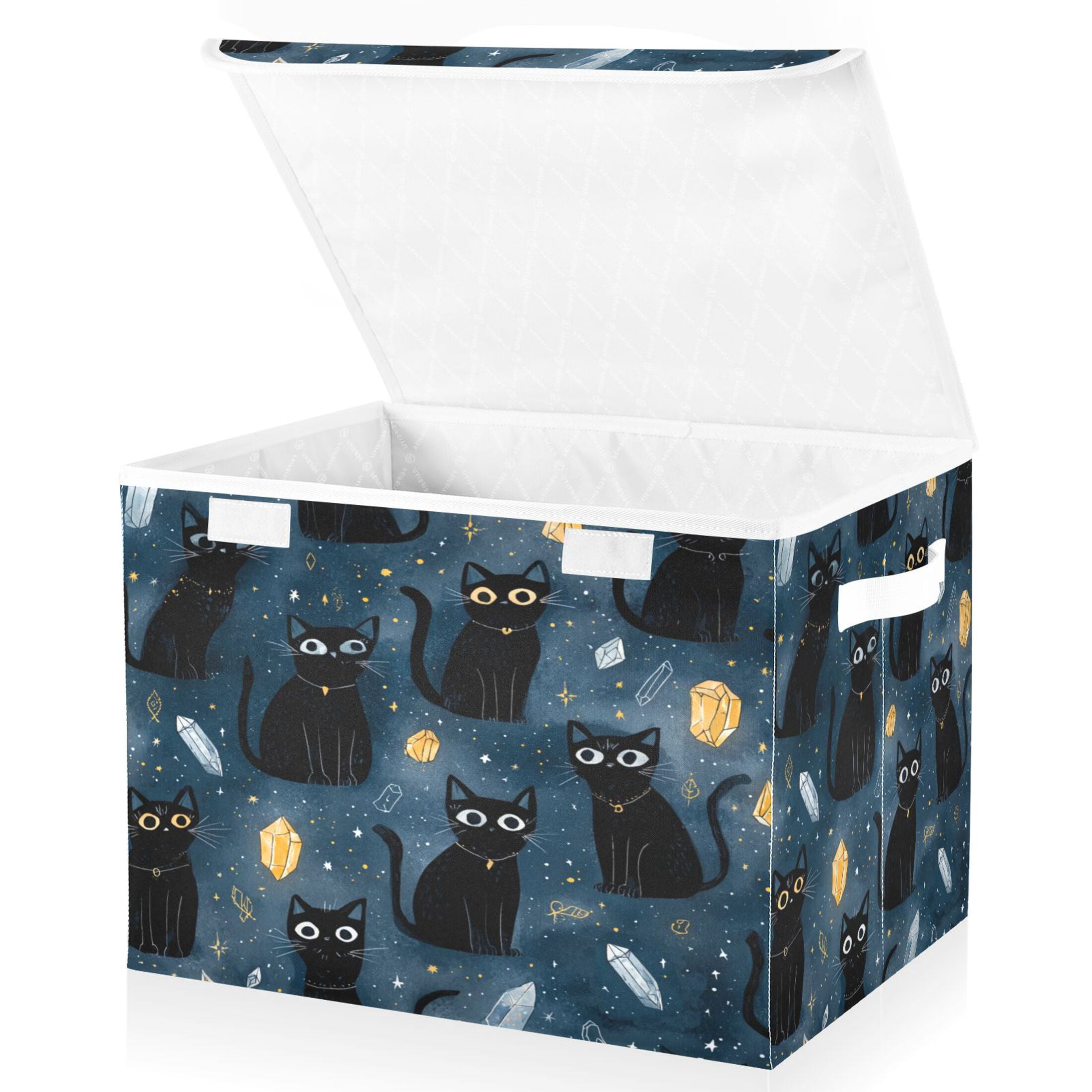 Large Fliplid Foldable Storage Bin Boxes Cubes Baskets with 2 Handles ...
