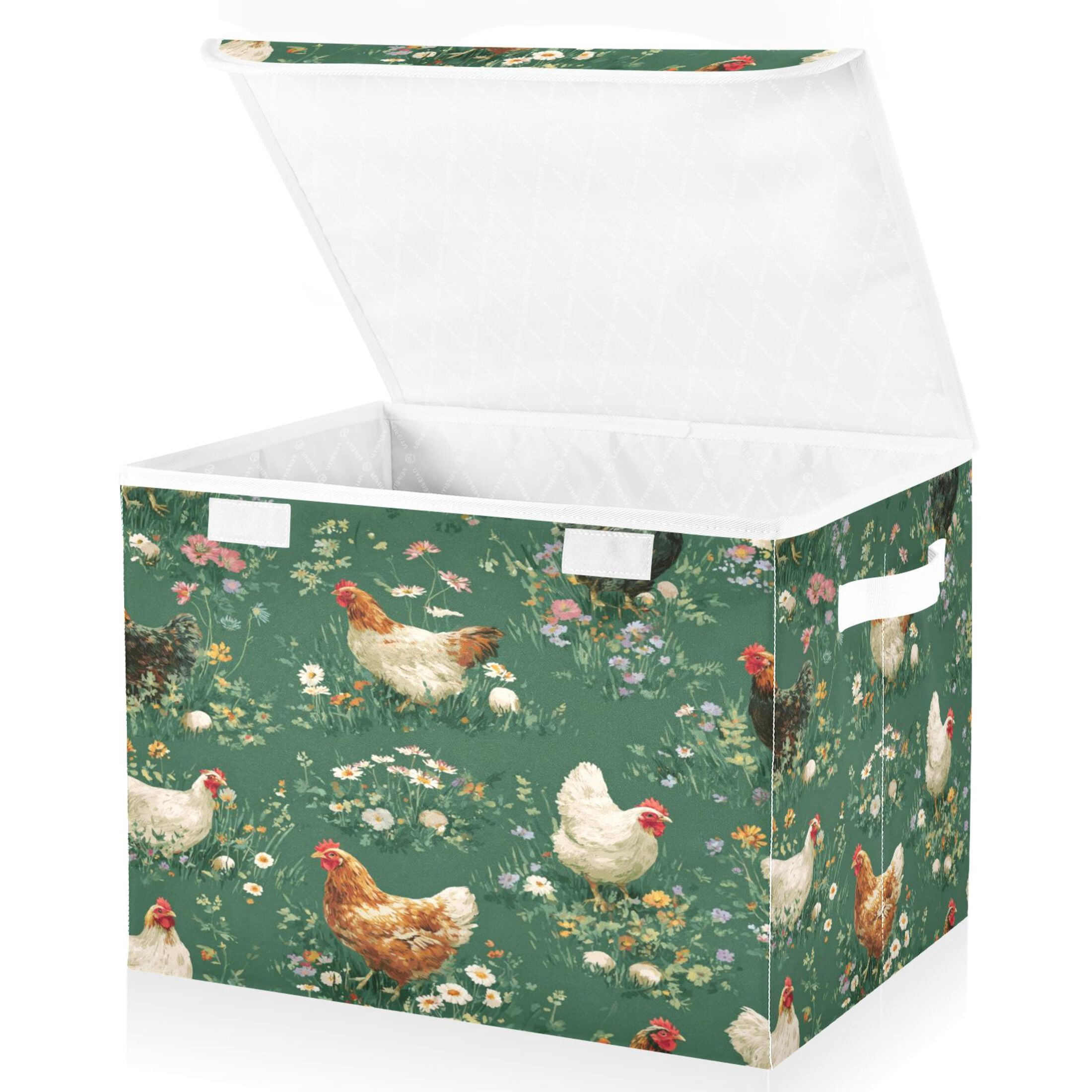 Large Fliplid Foldable Storage Bin Boxes Cubes Baskets with 2 Handles ...