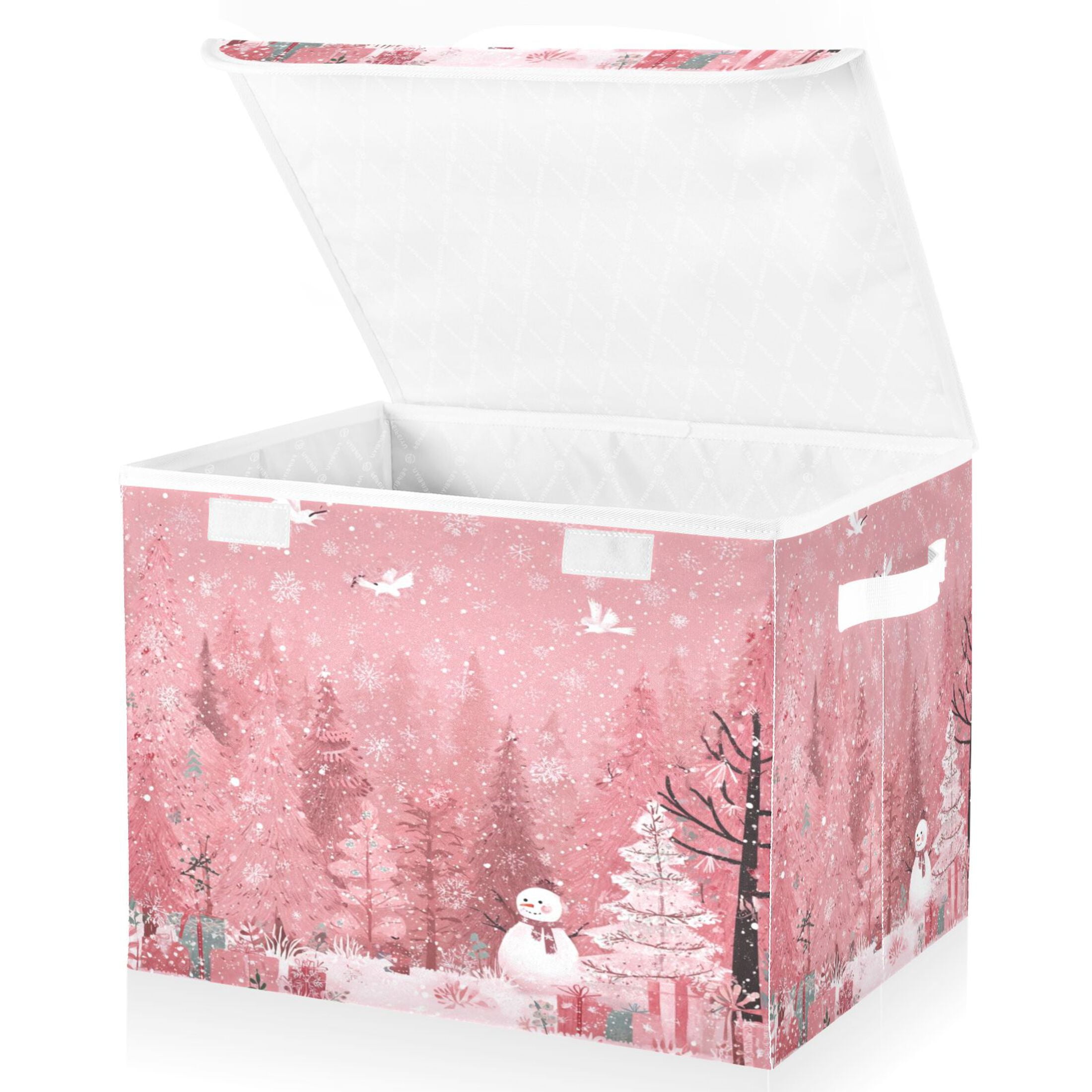 Large Fliplid Foldable Storage Bin Boxes Cubes Baskets with 2 Handles ...