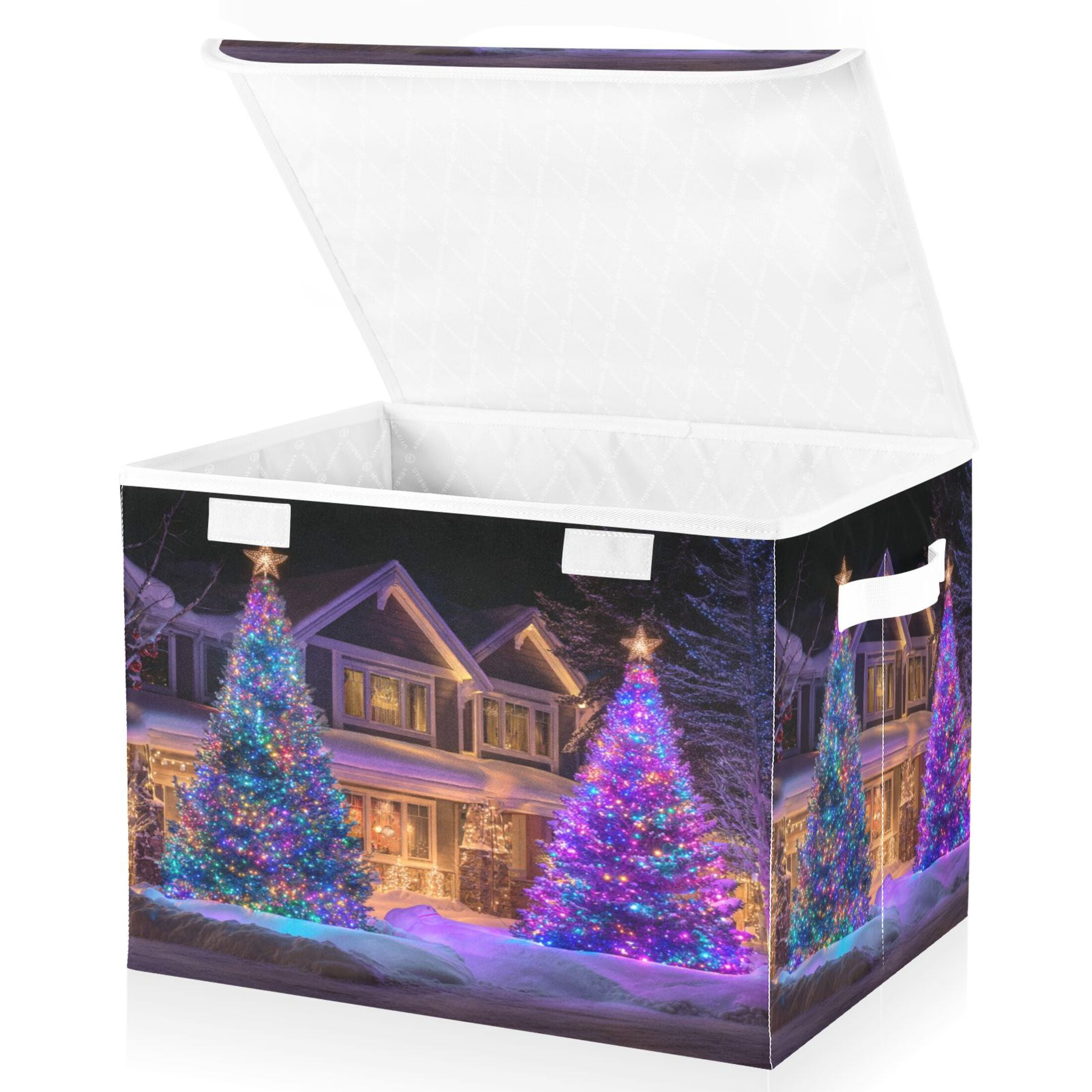 Large Fliplid Foldable Storage Bin Boxes Cubes Baskets with 2 Handles ...