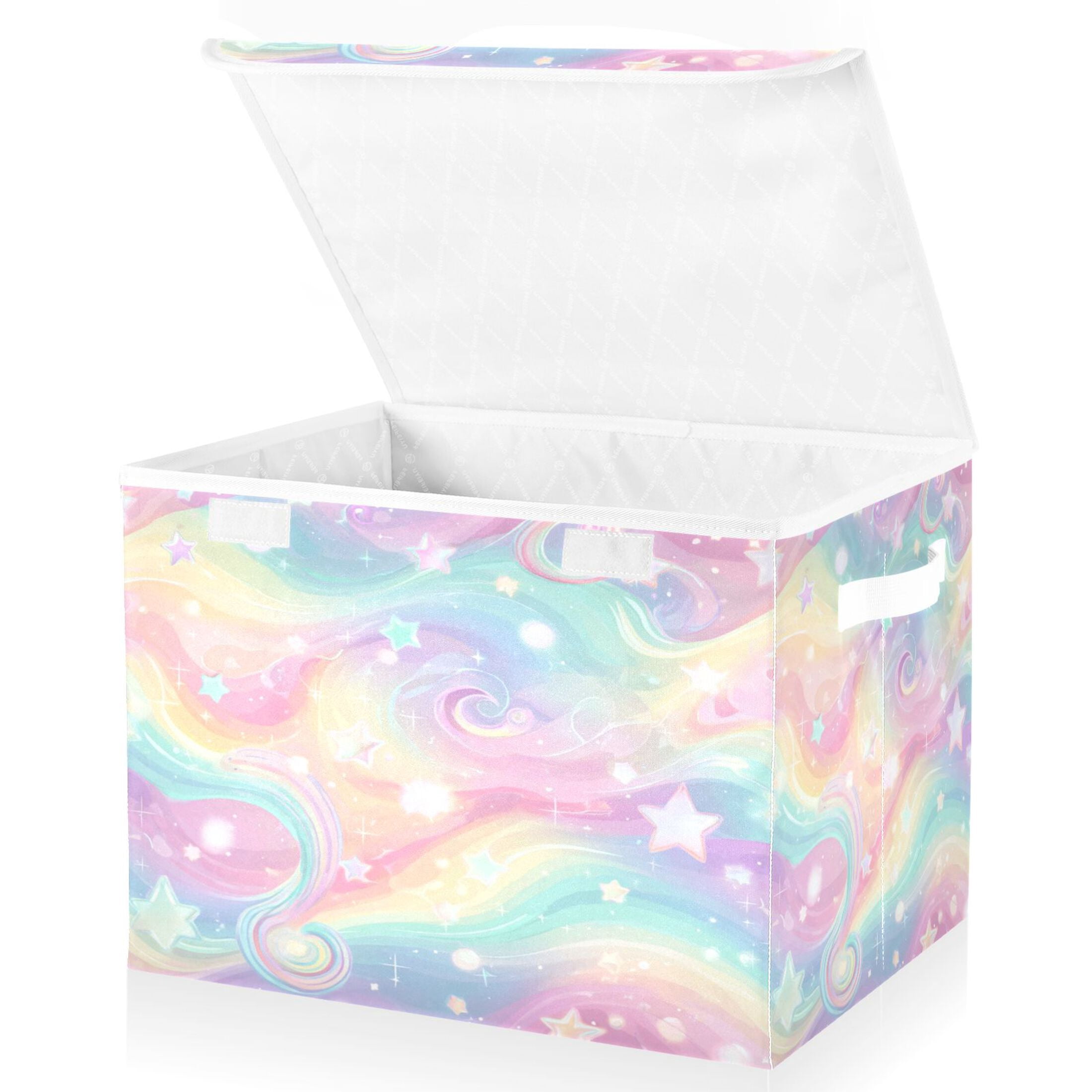 Large Fliplid Foldable Storage Bin Boxes Cubes Baskets with 2 Handles ...