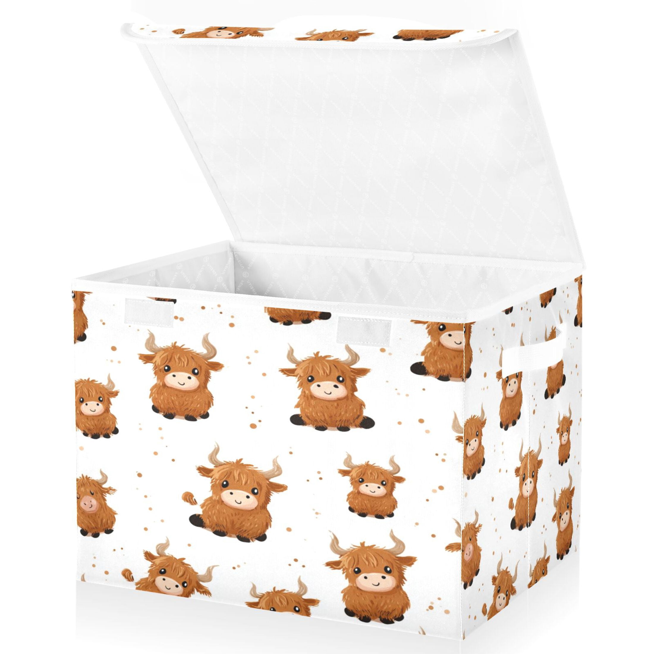 Large Fliplid Foldable Storage Bin Boxes Cubes Baskets with 2 Handles ...