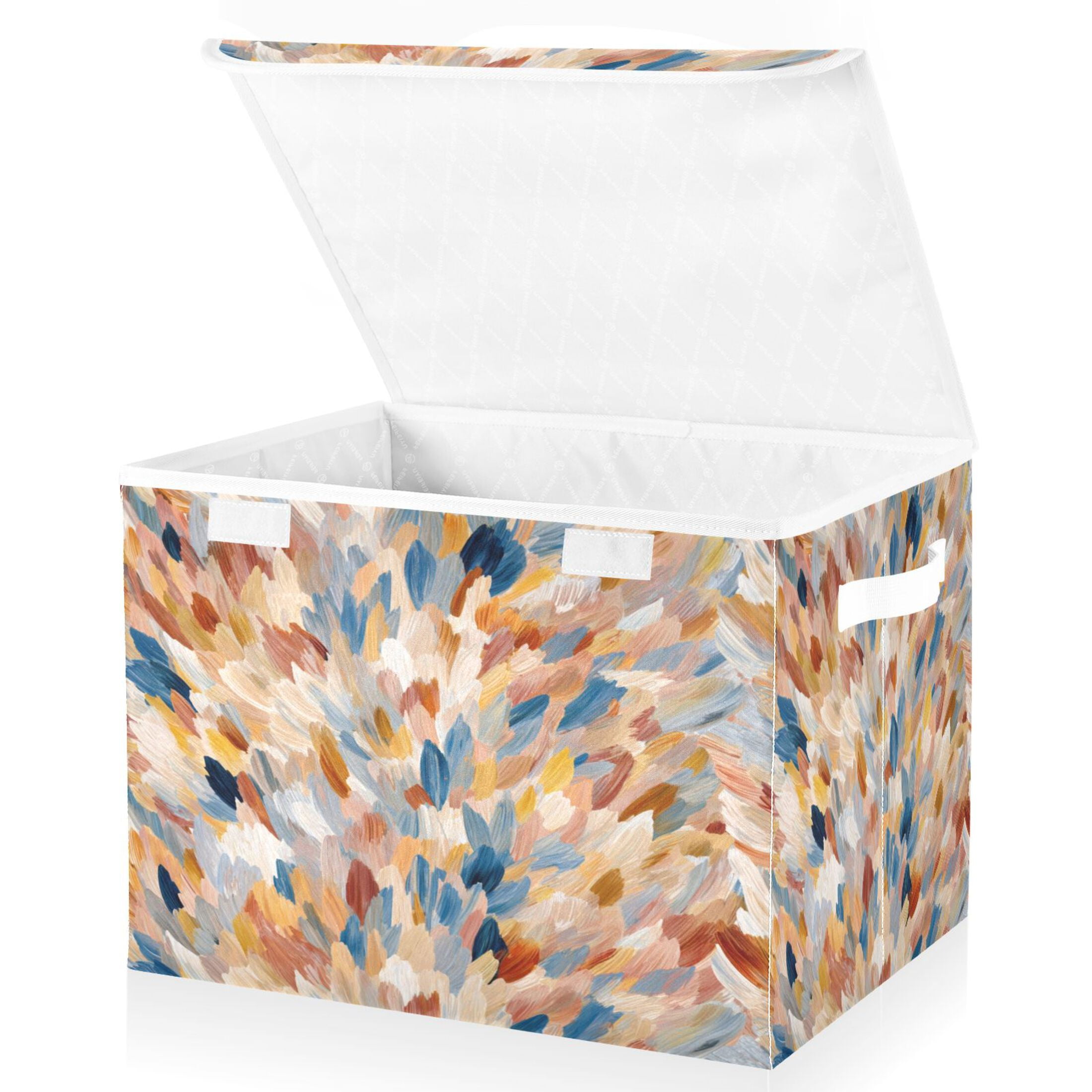 Large Fliplid Foldable Storage Bin Boxes Cubes Baskets with 2 Handles ...
