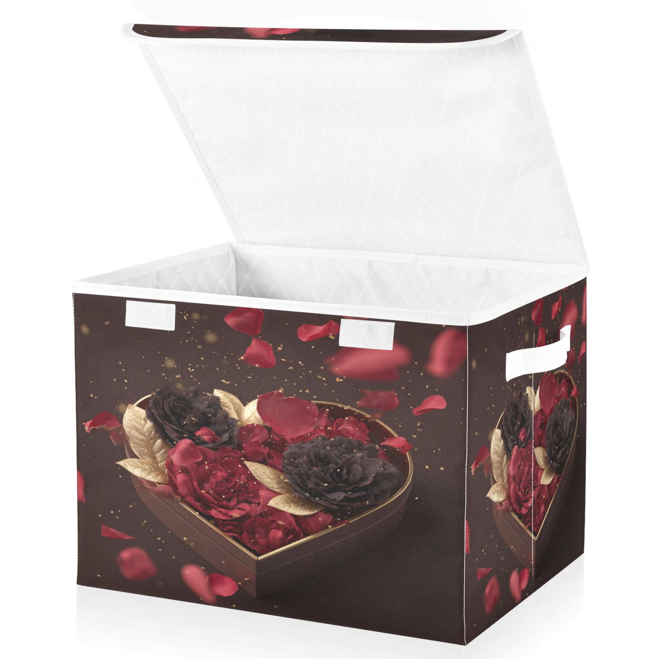 Large Fliplid Foldable Storage Bin Boxes Cubes Baskets with 2 Handles ...