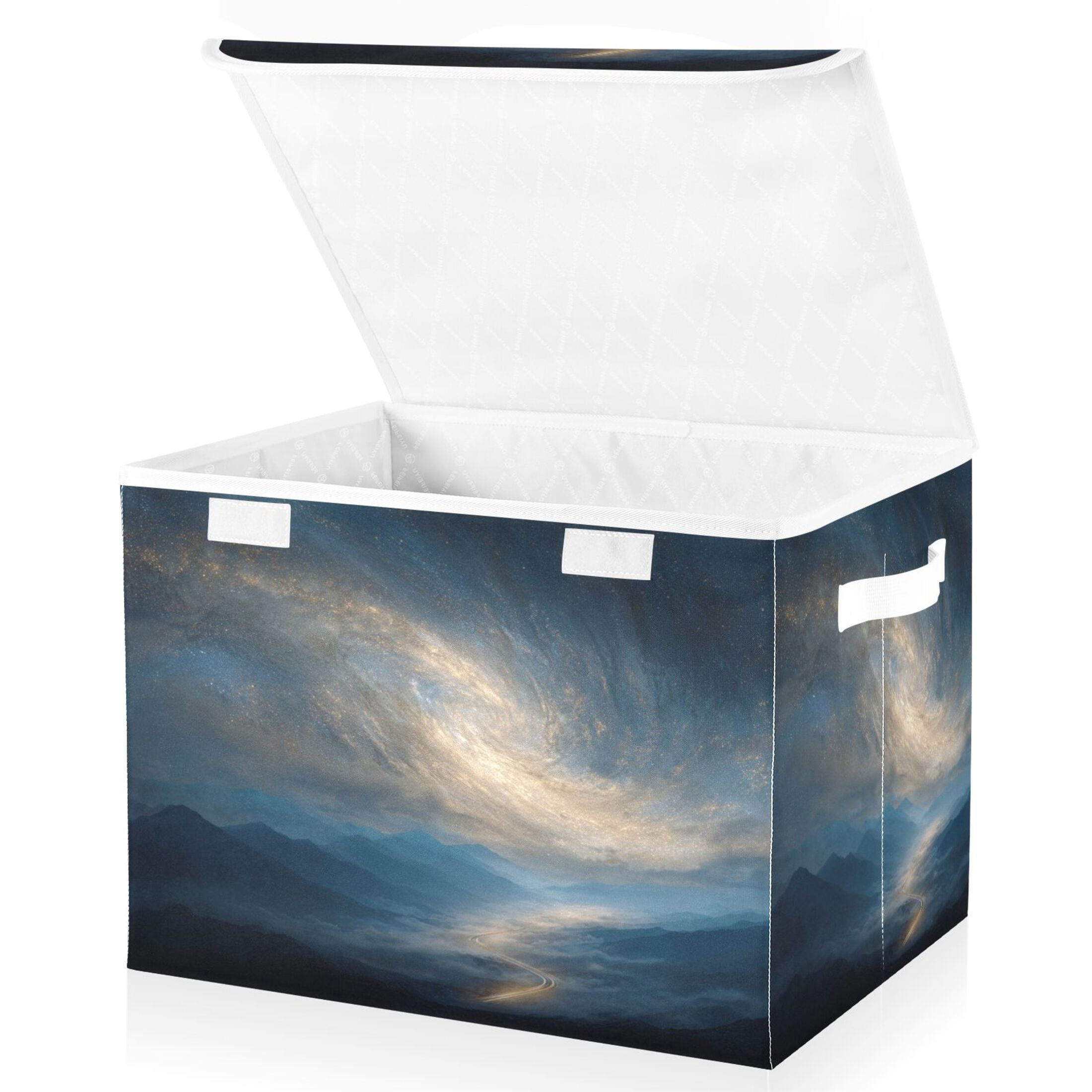 Large Fliplid Foldable Storage Bin Boxes Cubes Baskets with 2 Handles ...