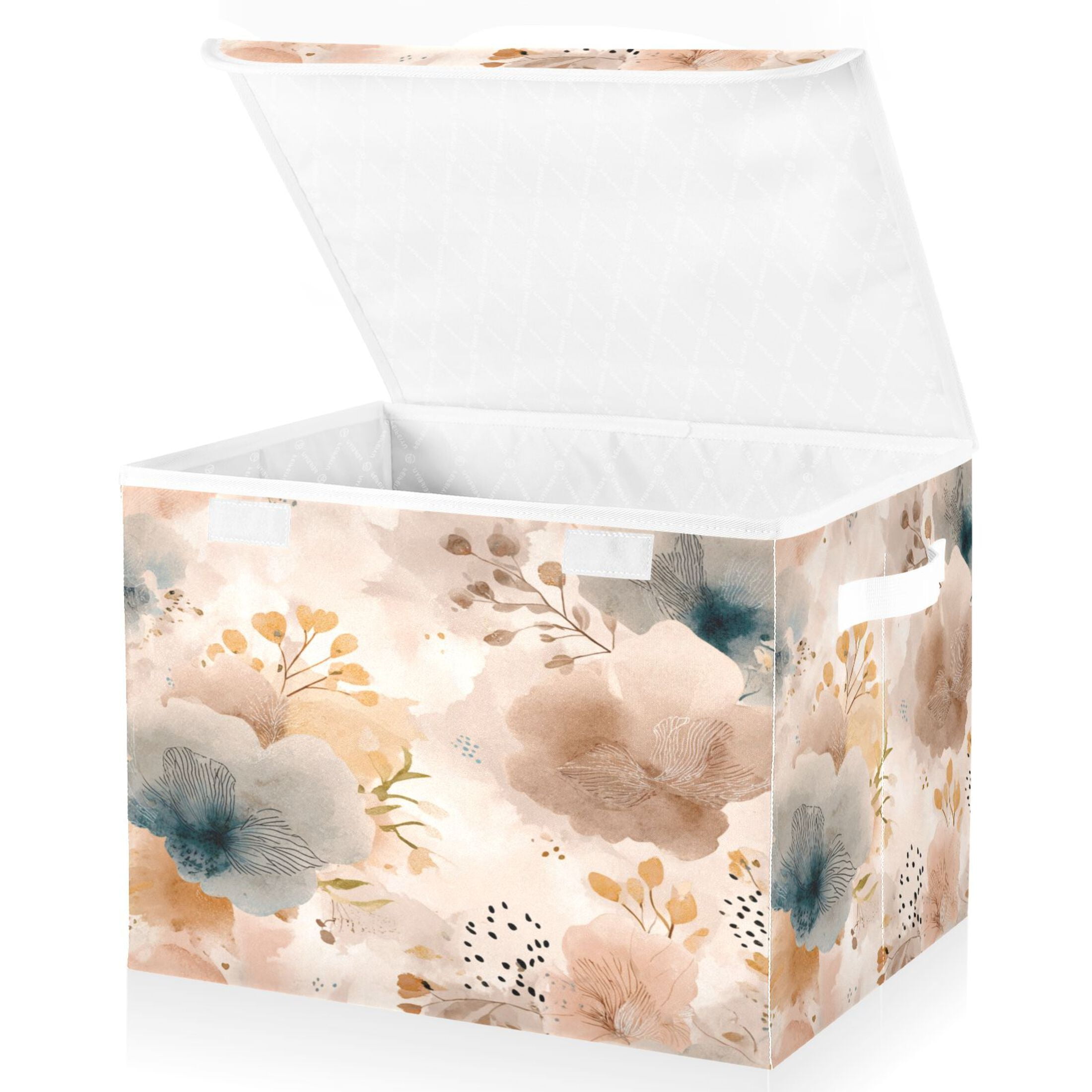 Large Fliplid Foldable Storage Bin Boxes Cubes Baskets with 2 Handles ...