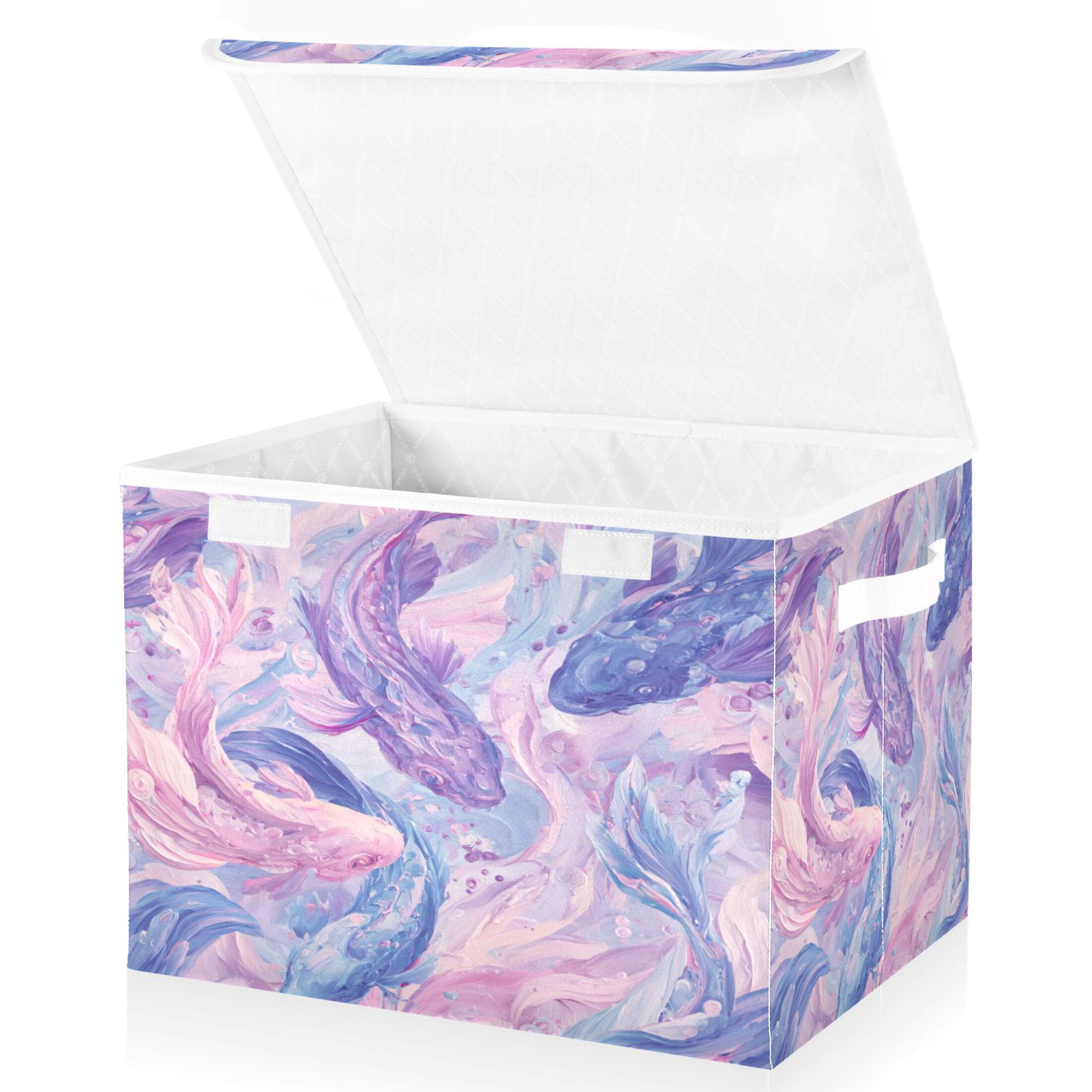 Large Fliplid Foldable Storage Bin Boxes Cubes Baskets with 2 Handles ...