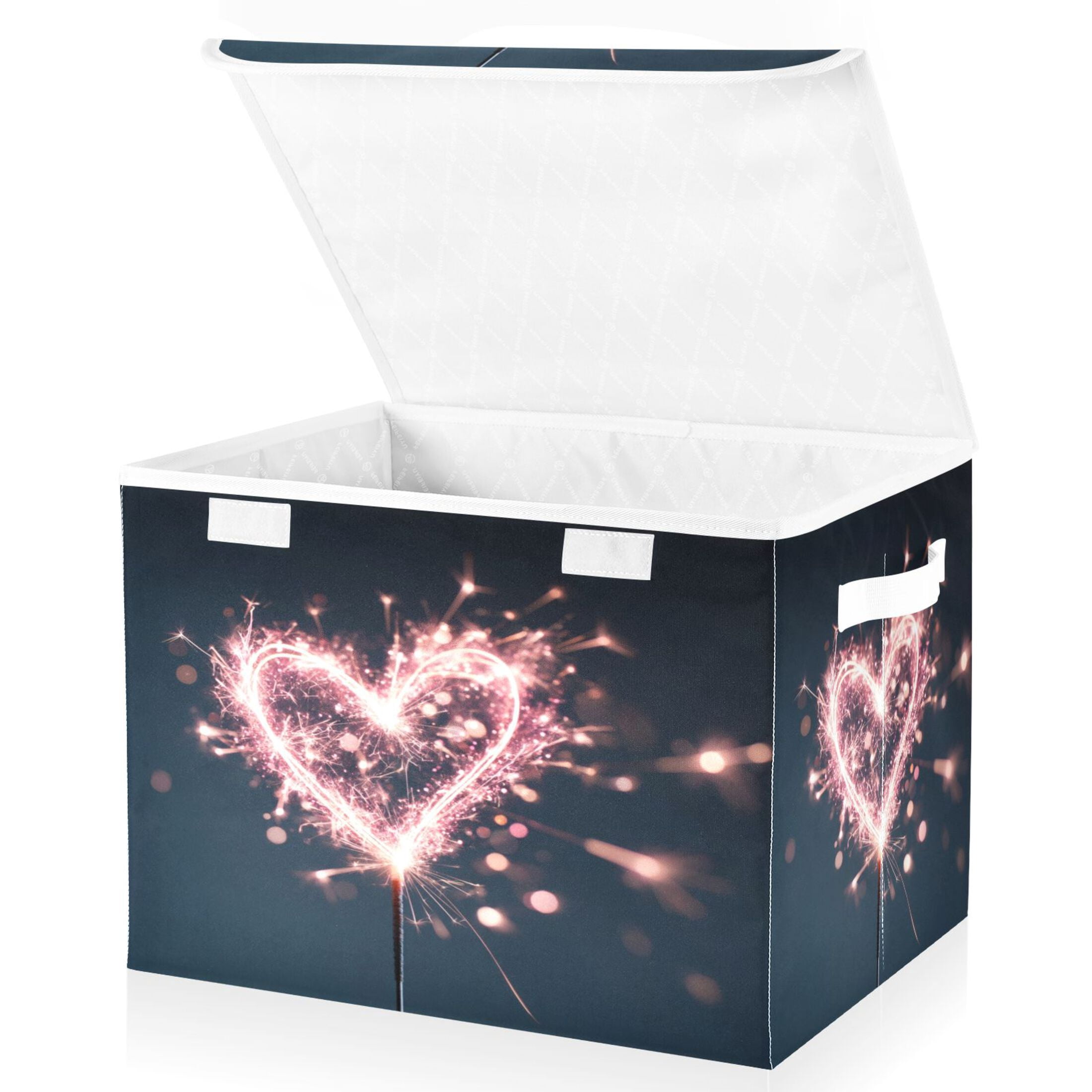 Large Fliplid Foldable Storage Bin Boxes Cubes Baskets with 2 Handles ...