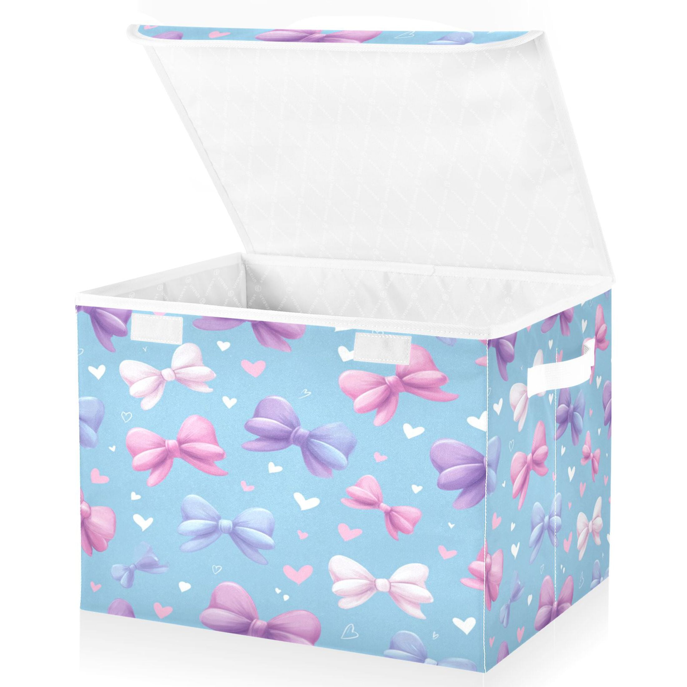 Large Fliplid Foldable Storage Bin Boxes Cubes Baskets with 2 Handles ...