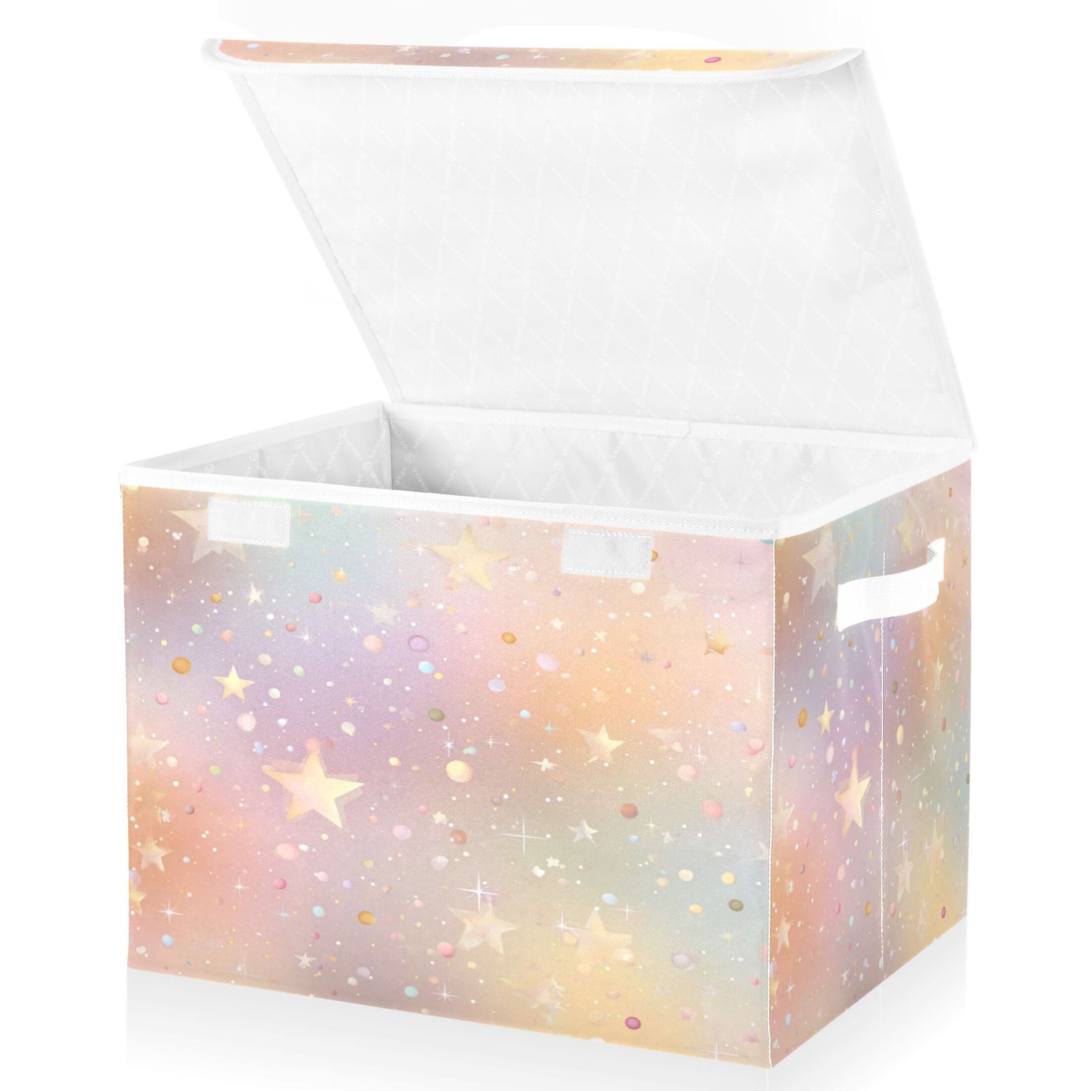 Large Fliplid Foldable Storage Bin Boxes Cubes Baskets with 2 Handles ...