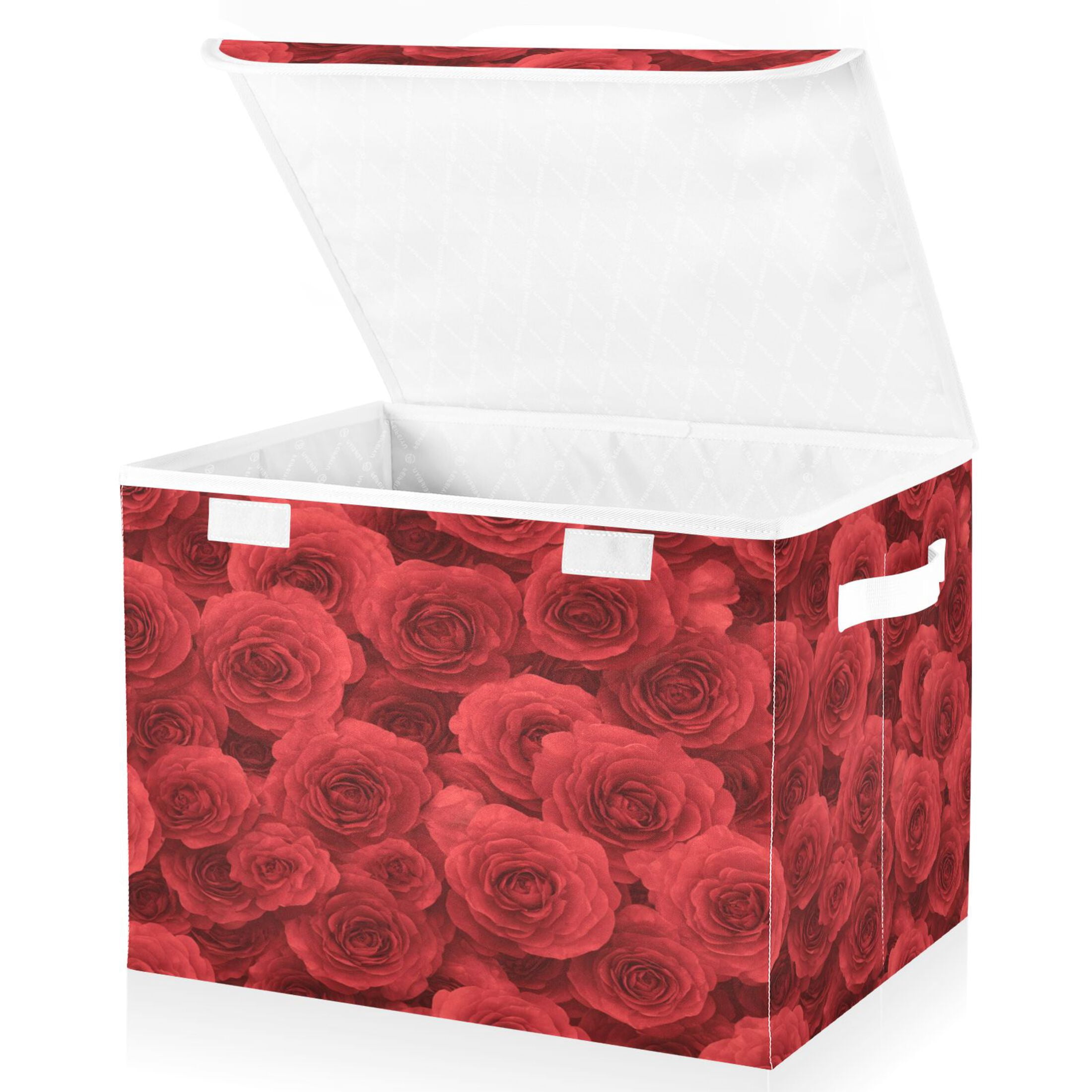Large Fliplid Foldable Storage Bin Boxes Cubes Baskets with 2 Handles ...