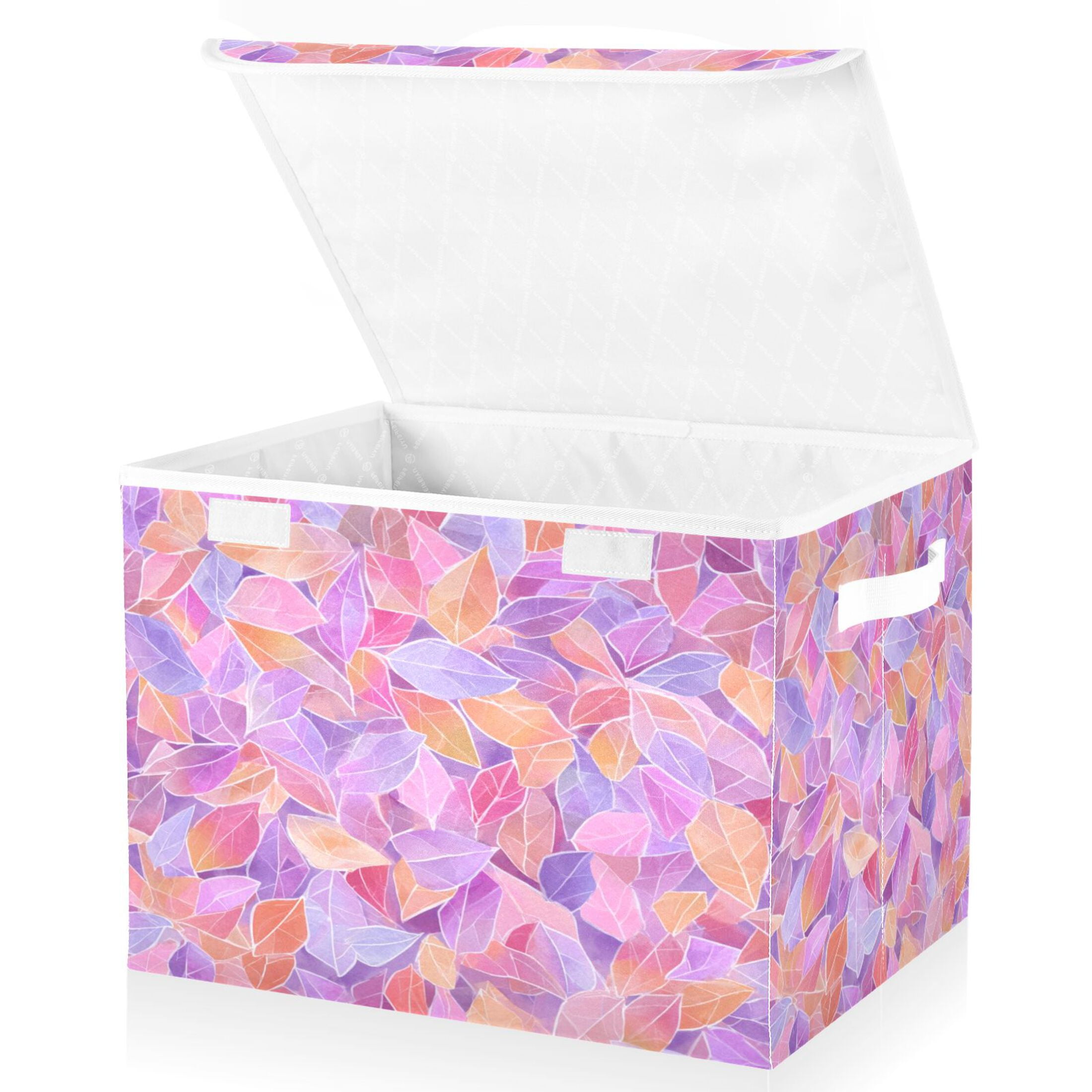 Large Fliplid Foldable Storage Bin Boxes Cubes Baskets with 2 Handles ...