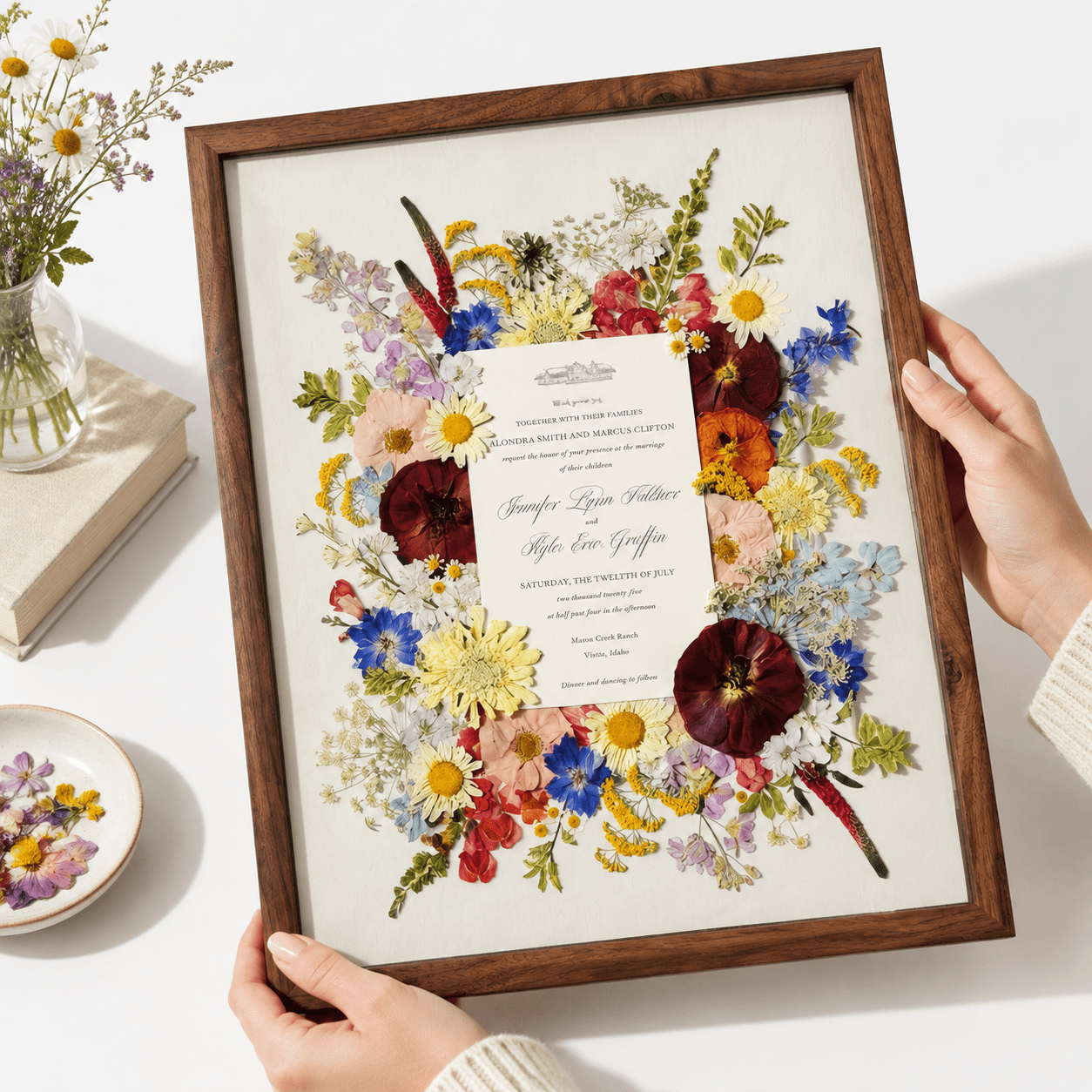 Large Floating Frame 16x20 Double Glpicture Frames For Pressed Flowers ...