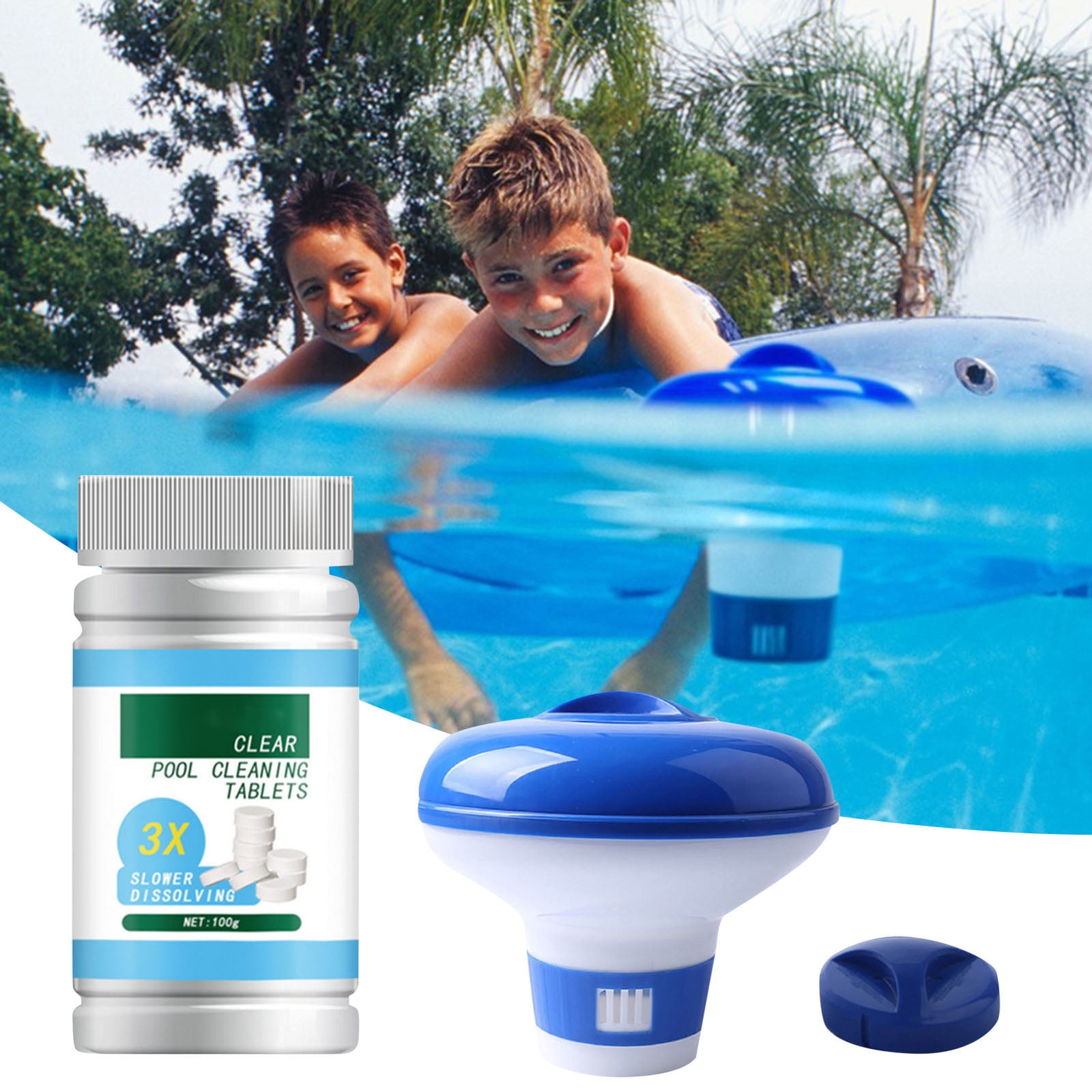 Large Floating Pool Chlorine Dispenser with Swimming Pool Chlorine ...