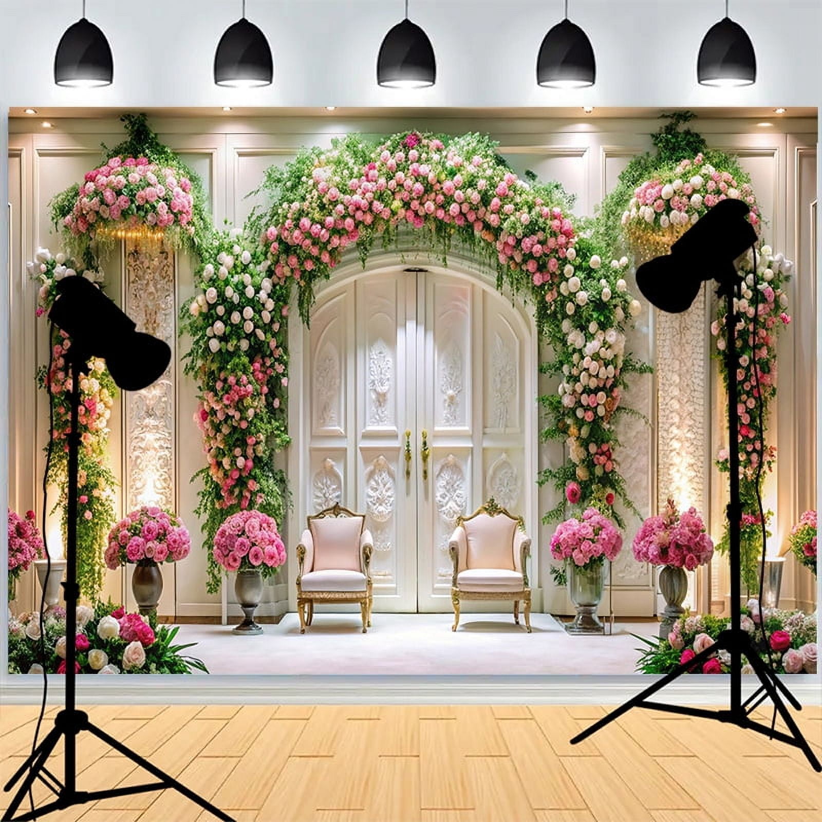 Large Floral Arch rated With Flowers Greery Photography Backdrops Happy ...
