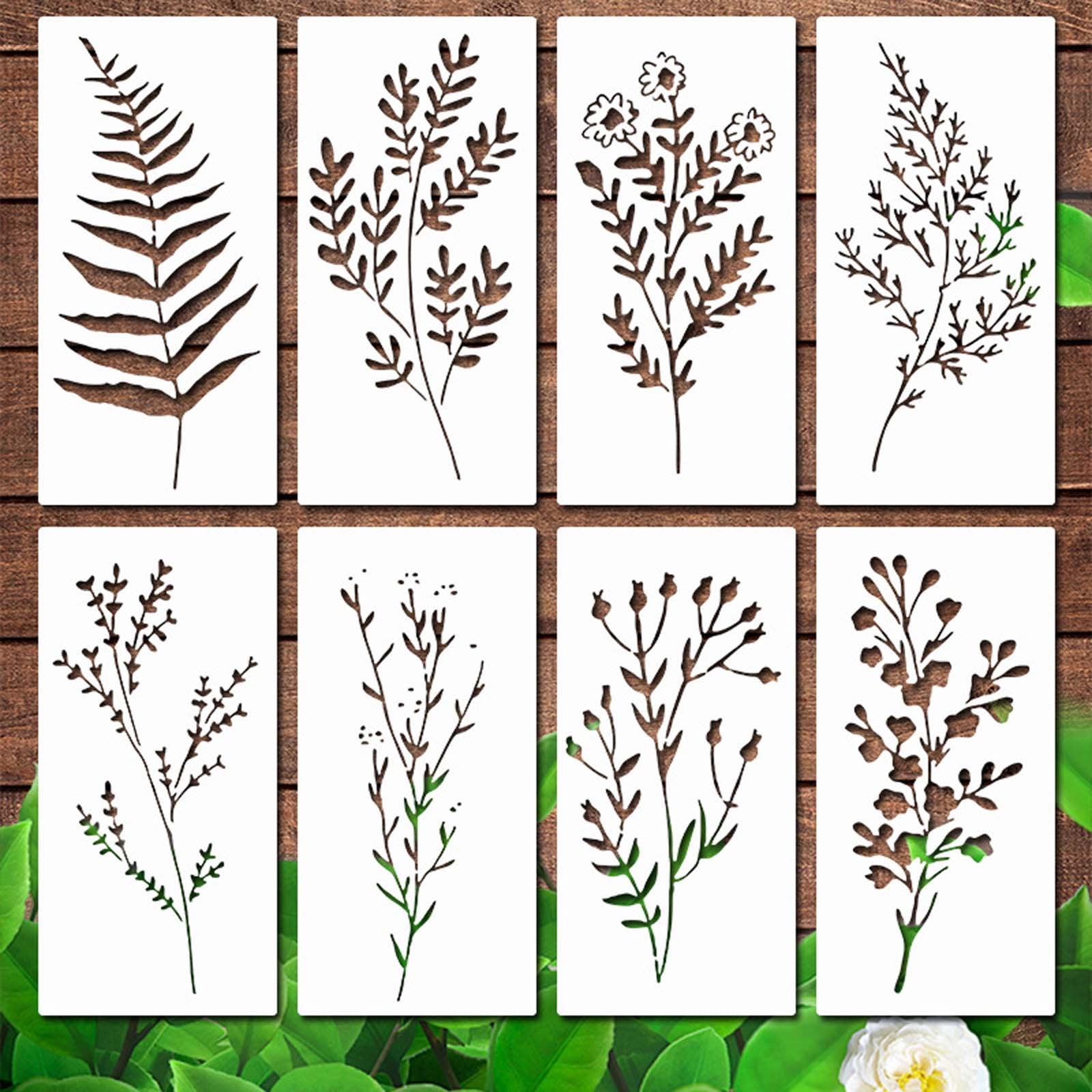 Large Floral Stencils, DIY Wall Art, Reusable Paint Stencils, Floral ...