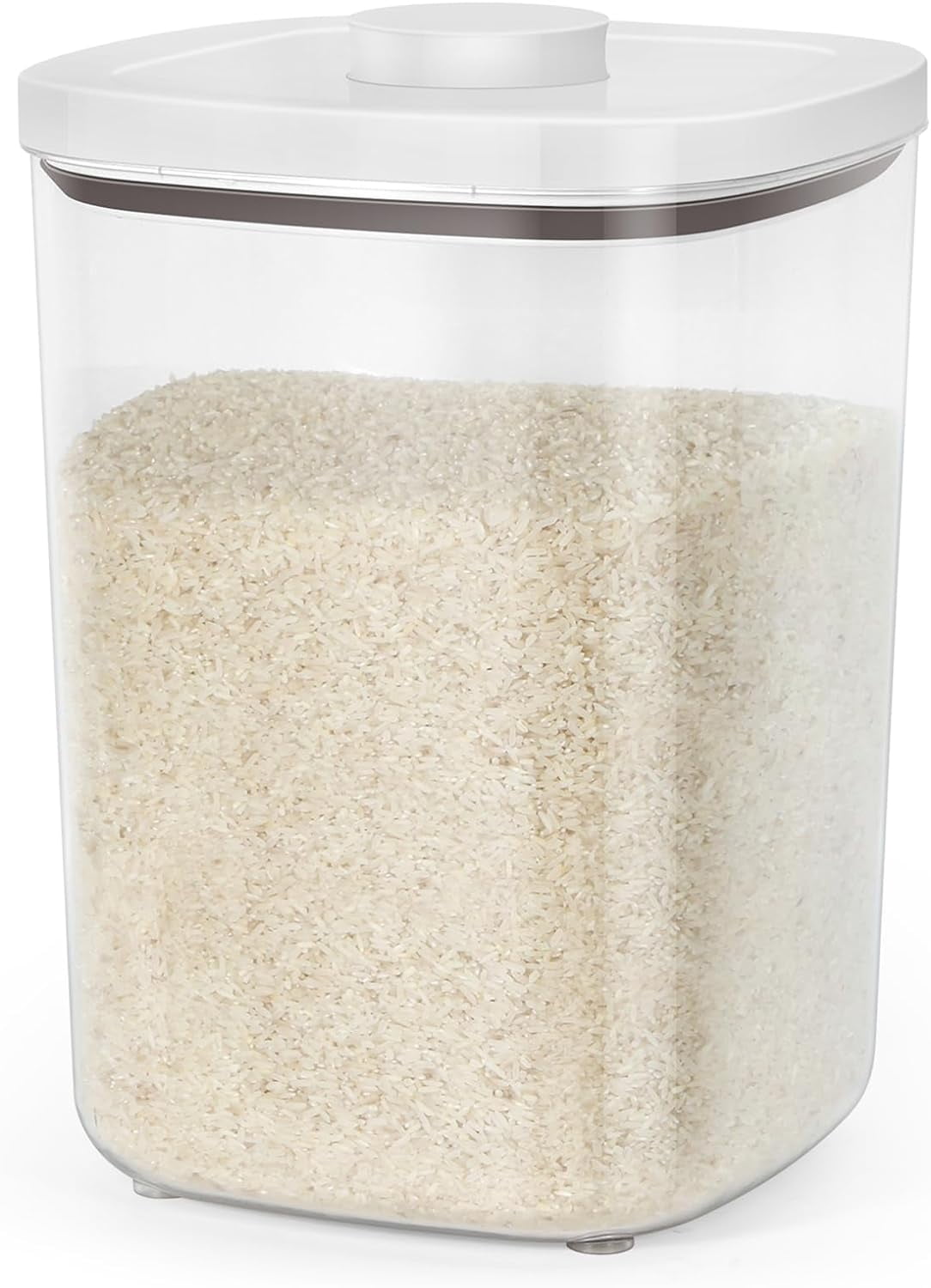 Large Flour Storage Container, 23 Lbs -25 Lbs Rice Container with Pop ...