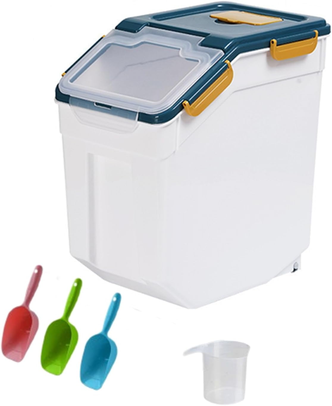 Large Flour Storage Container Bin 25lb, Airtight Rice Storage ...