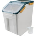 Large Flour Storage Container Bin 25lb, Airtight Rice Storage ...