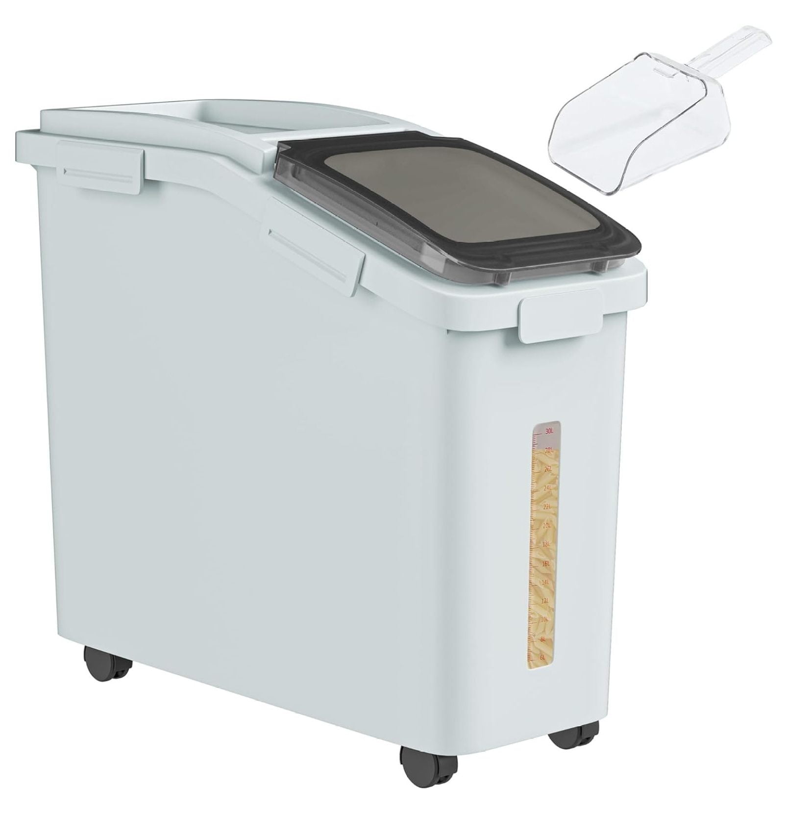 Large Flour Storage Container Ingredient Bins, 11.4-Gallon Flour Rice ...