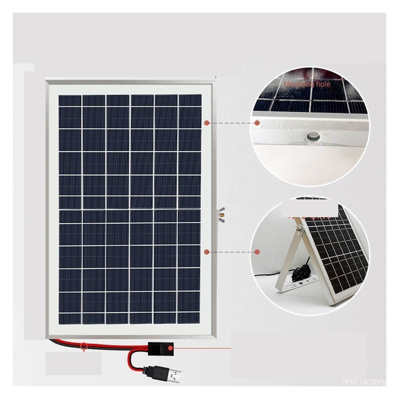 Large Flow Solar Water Pump Aquarium Fish Pump Rockery Waterfall ...