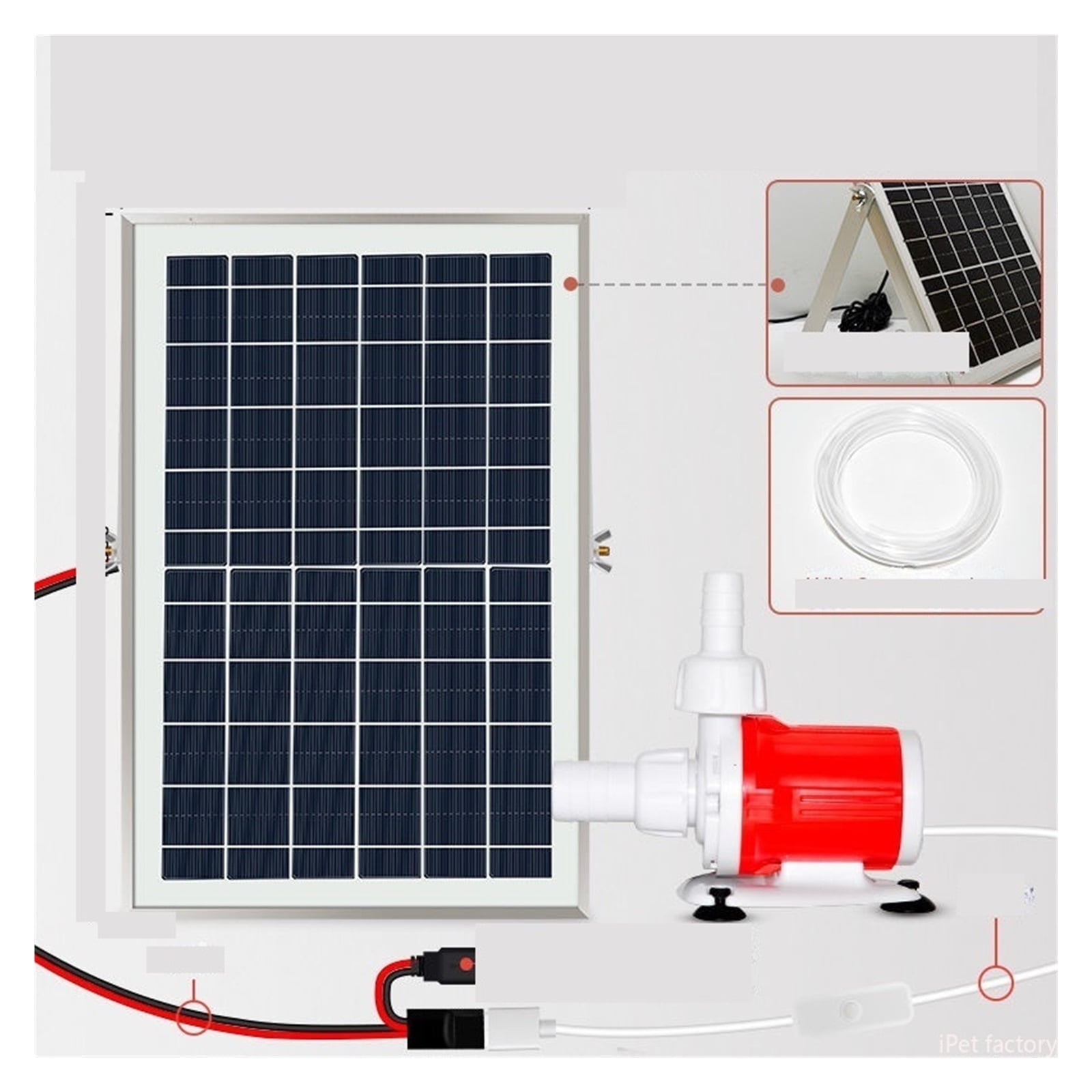 Large Flow Solar Water Pump Aquarium Fish Pump Rockery Waterfall ...