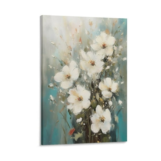 Large Flower Painting Abstract Blooming Flowers Canvas Painting Large ...