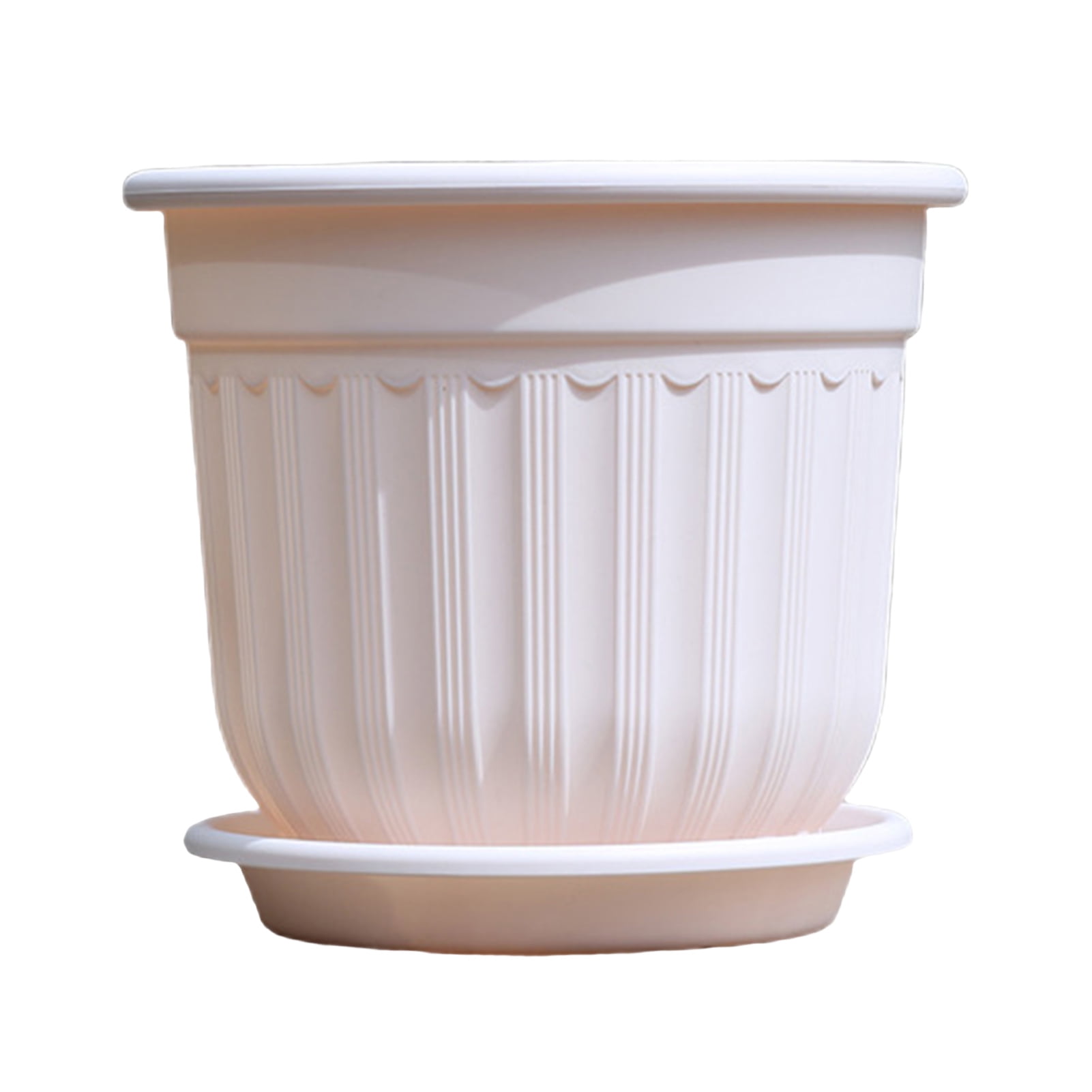 Large Flower Pot with Saucer Planter with Drainage Hole Garden Rose ...