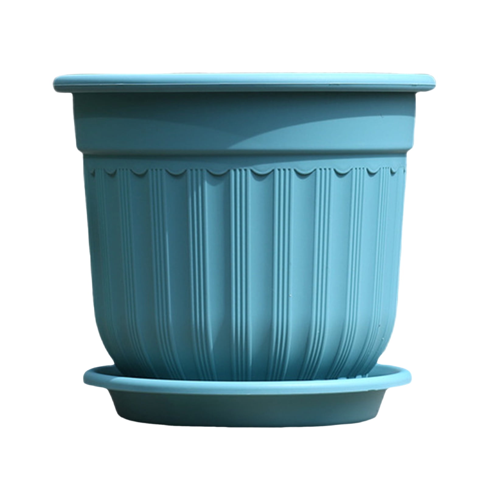 Large Flower Pot with Saucer Planter with Drainage Hole Garden Rose ...