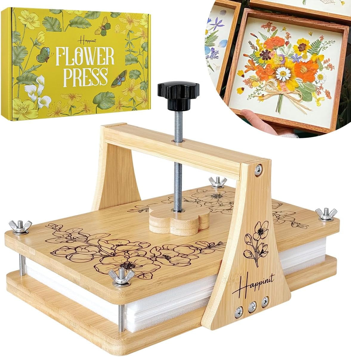 Large Flower Press Kit, 6 Layers 11" x7" Even Pressure Flower Pressing ...