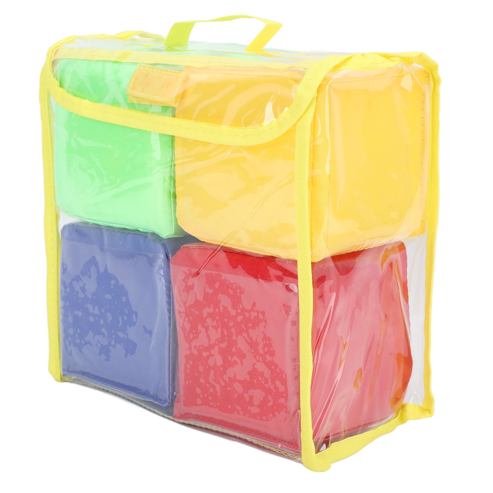 Large Foam Dice with Pockets Set, 4pcs Playing Game Soft Dice 4 Colors ...