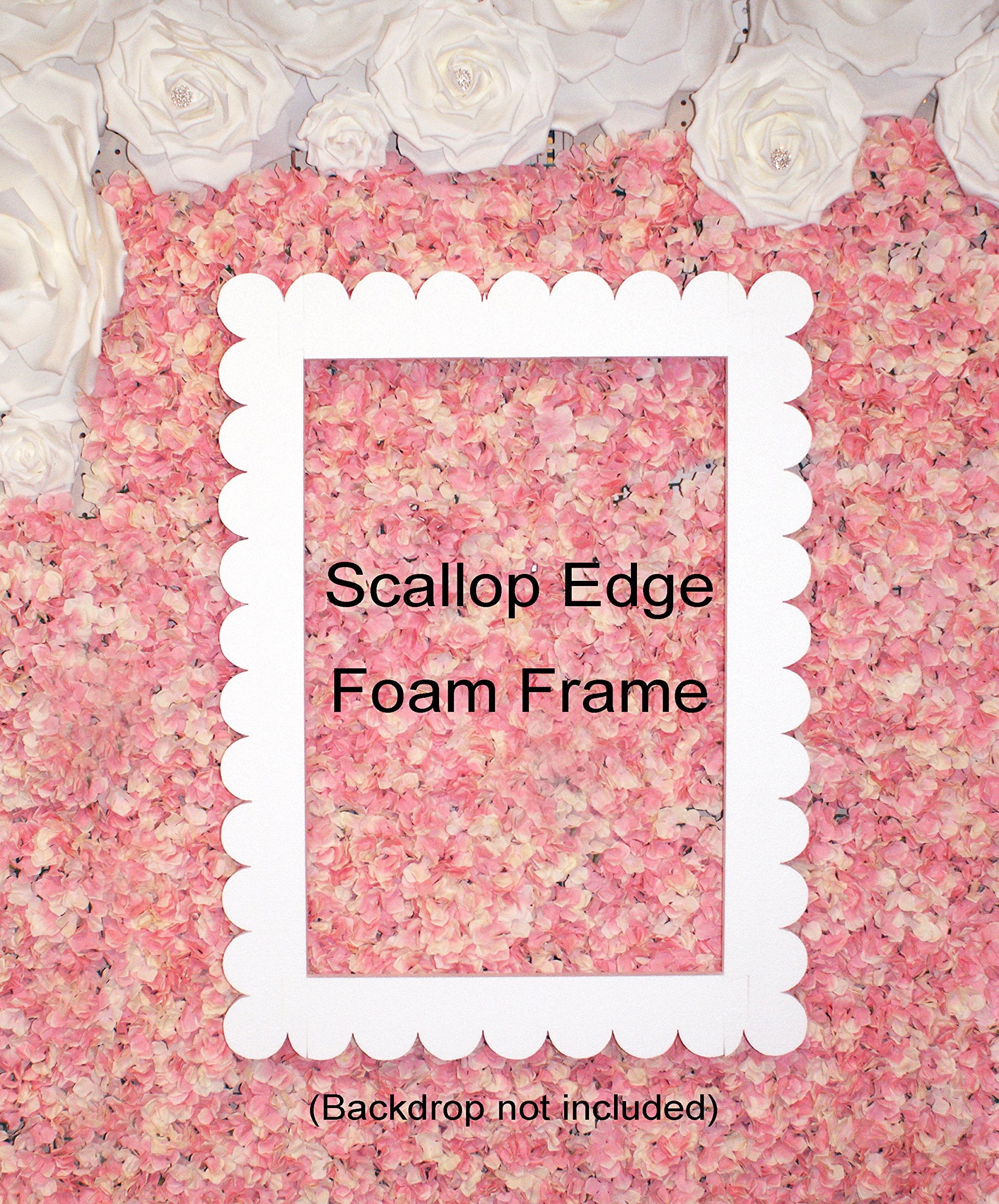 Large Foam Picture Frame Scallop Edge Photo Booth for Birthday Wedding ...