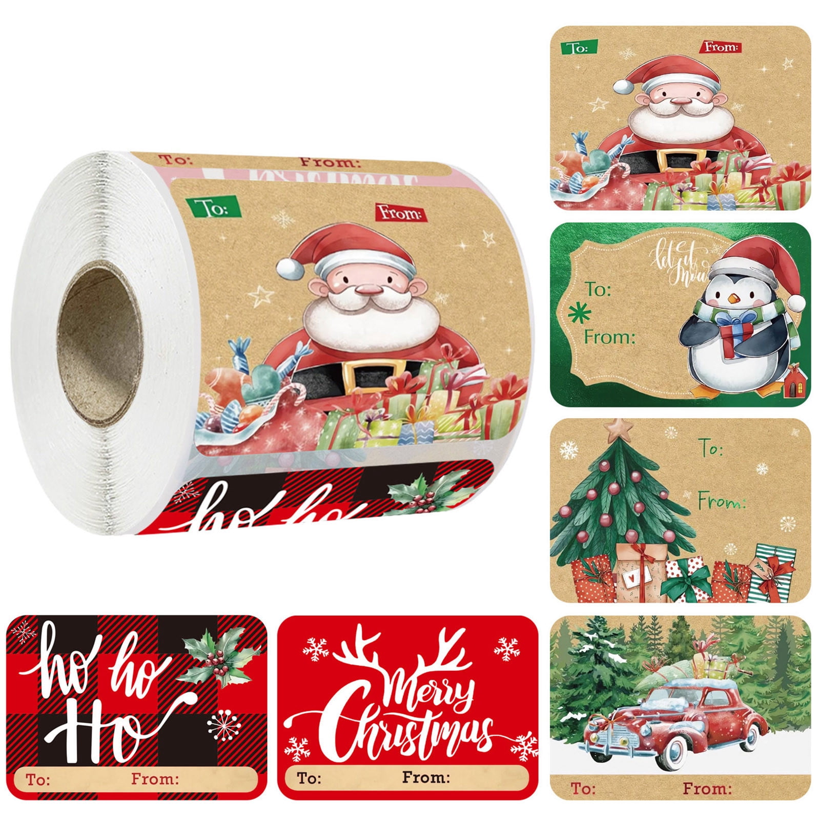Large Foil Label Stickers Christmas Label Packaging Stickers - Walmart.com