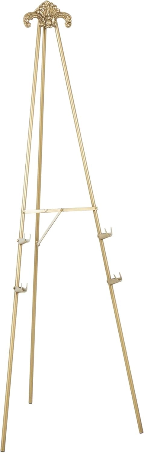 Large Foldable 2-Tier Metal Display Easel, Floor Standing with Scroll ...