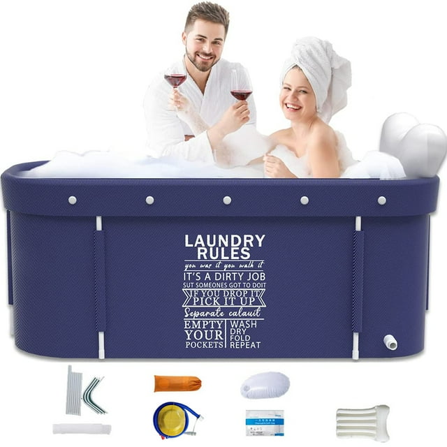 Large Foldable Bathtub Portable Soaking Bath Tub Ice Bathtub Hot ...