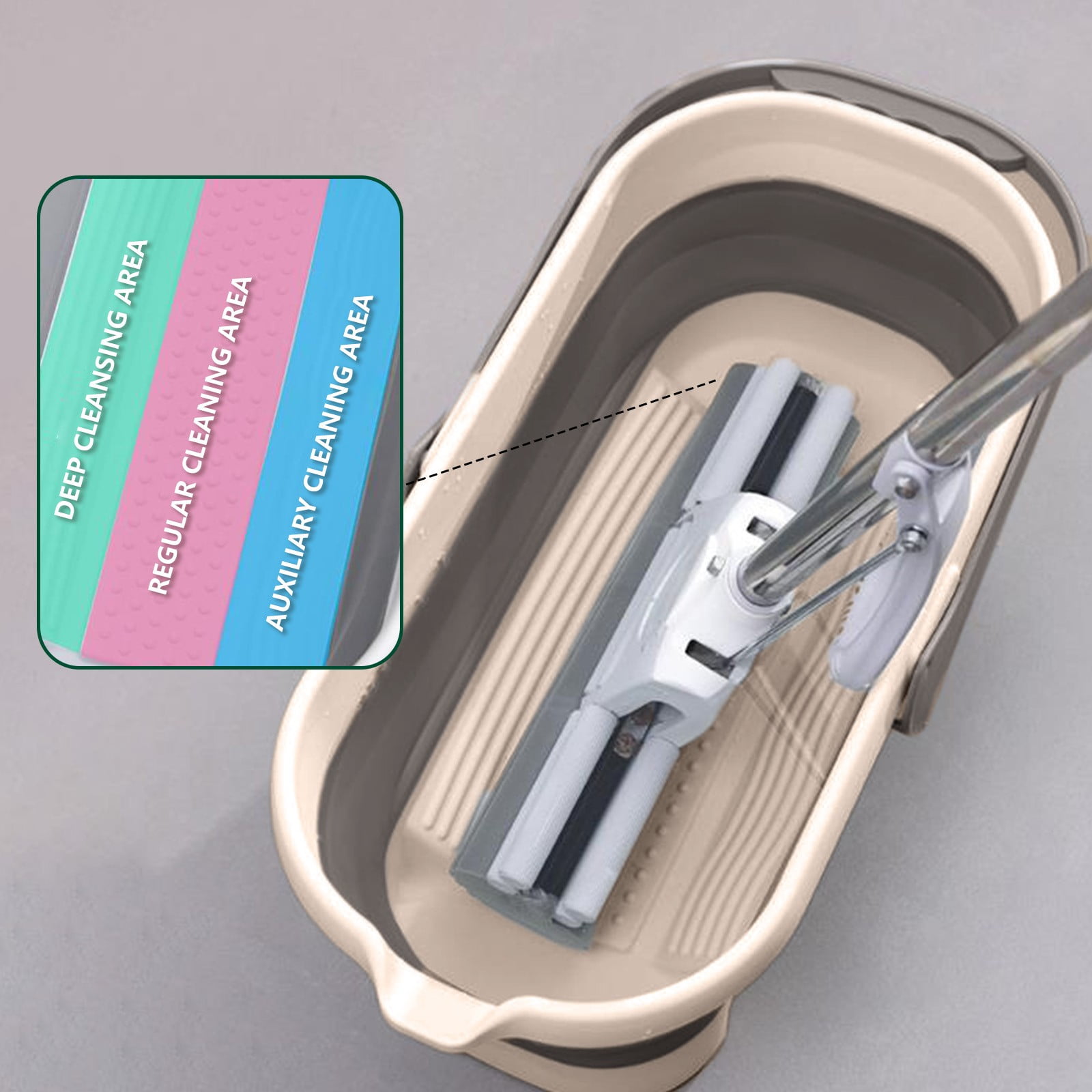 Large Foldable Bucket With Handle For House Cleaning Space Saving ...