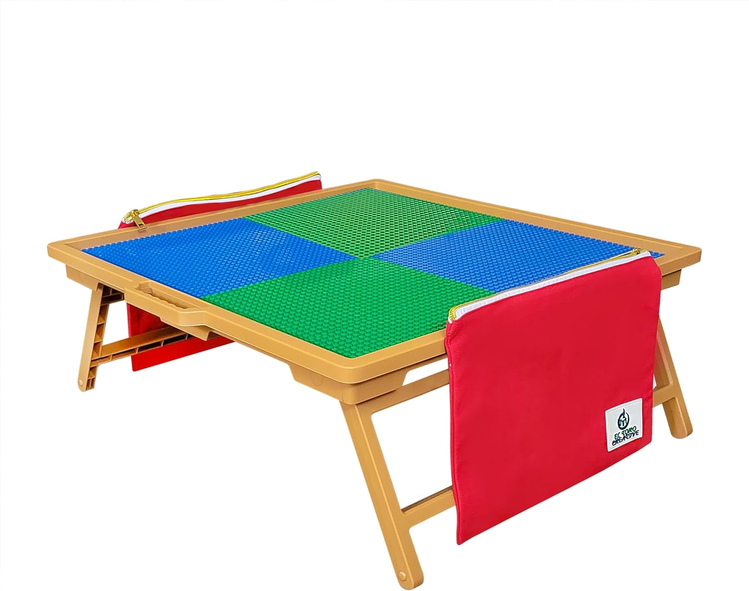 Large Foldable Building Block Table for Kids – Durable Faux-Wood ...