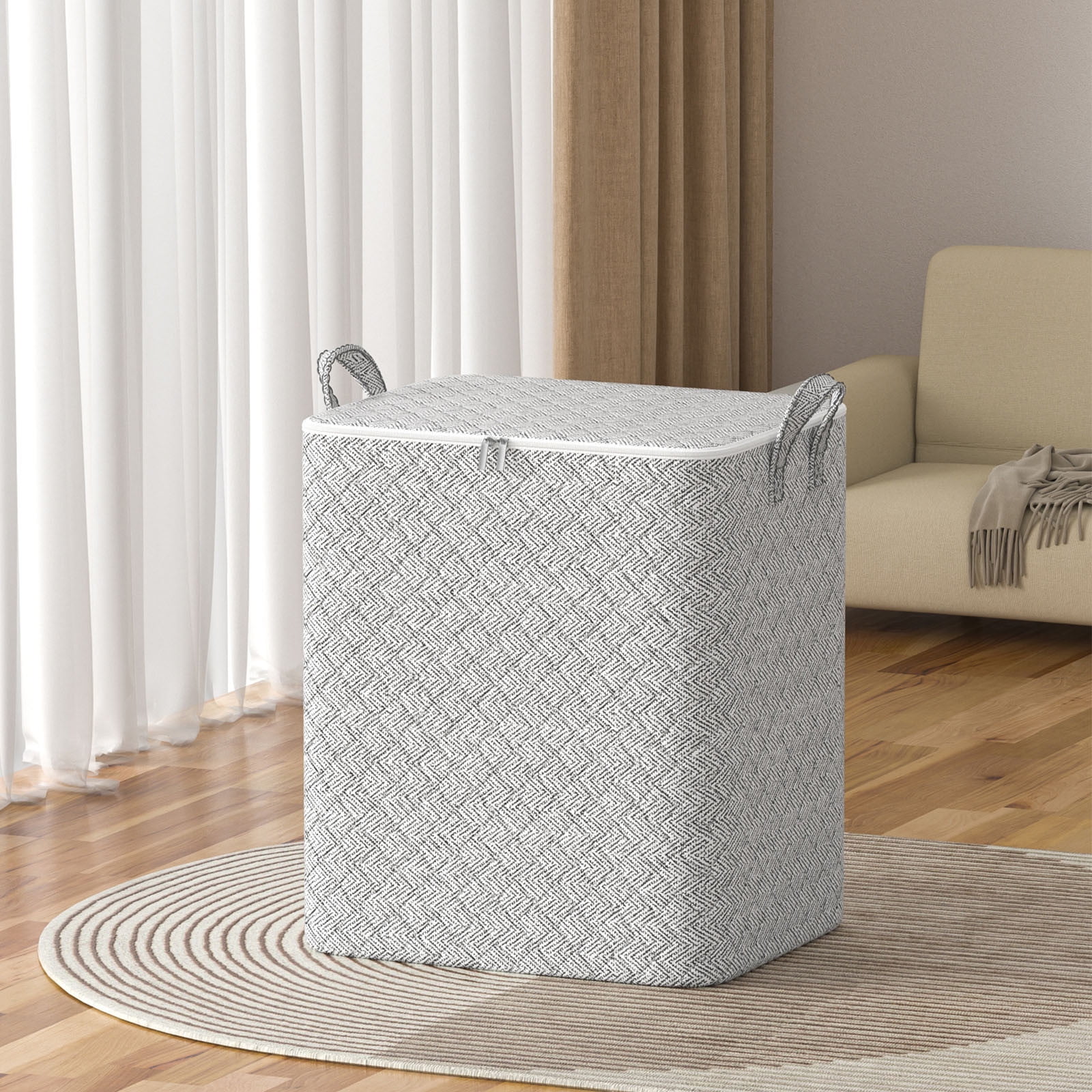 Large Foldable Clothes Storage Box 60 x 50 x 70 cm Holds 7-8 Bed Quilts ...