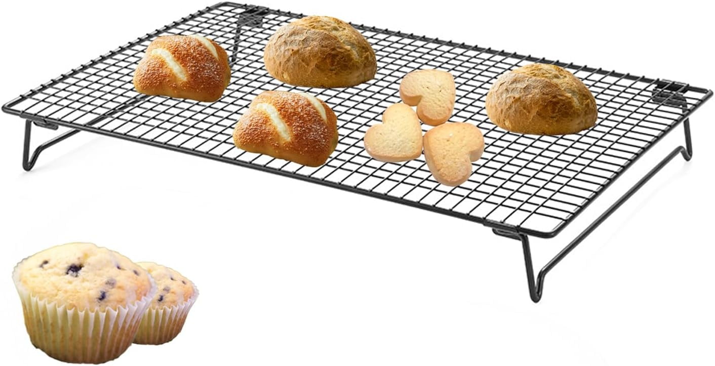 Large Foldable Cooling Racks for Baking,16.77" x 11" Durable Carbon ...