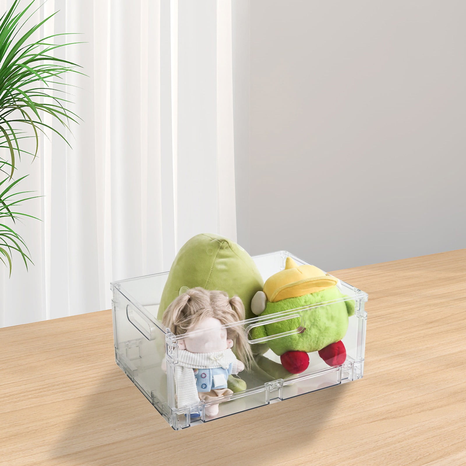 Large Foldable Open Storage Bins,Stackable Clear Plastic Container ...