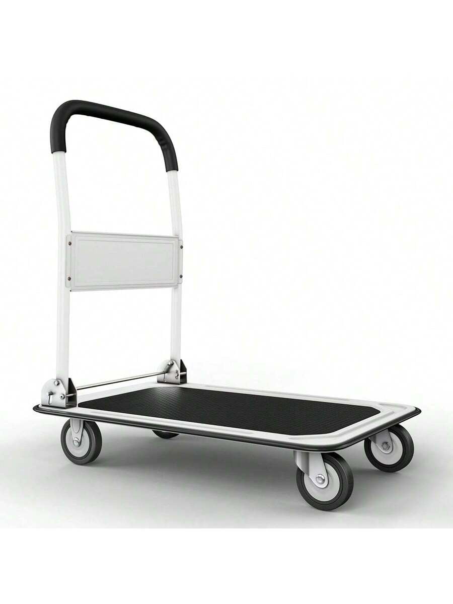 Large Foldable Push Cart Dolly | 330 Lbs. Capacity Moving Platform Hand ...