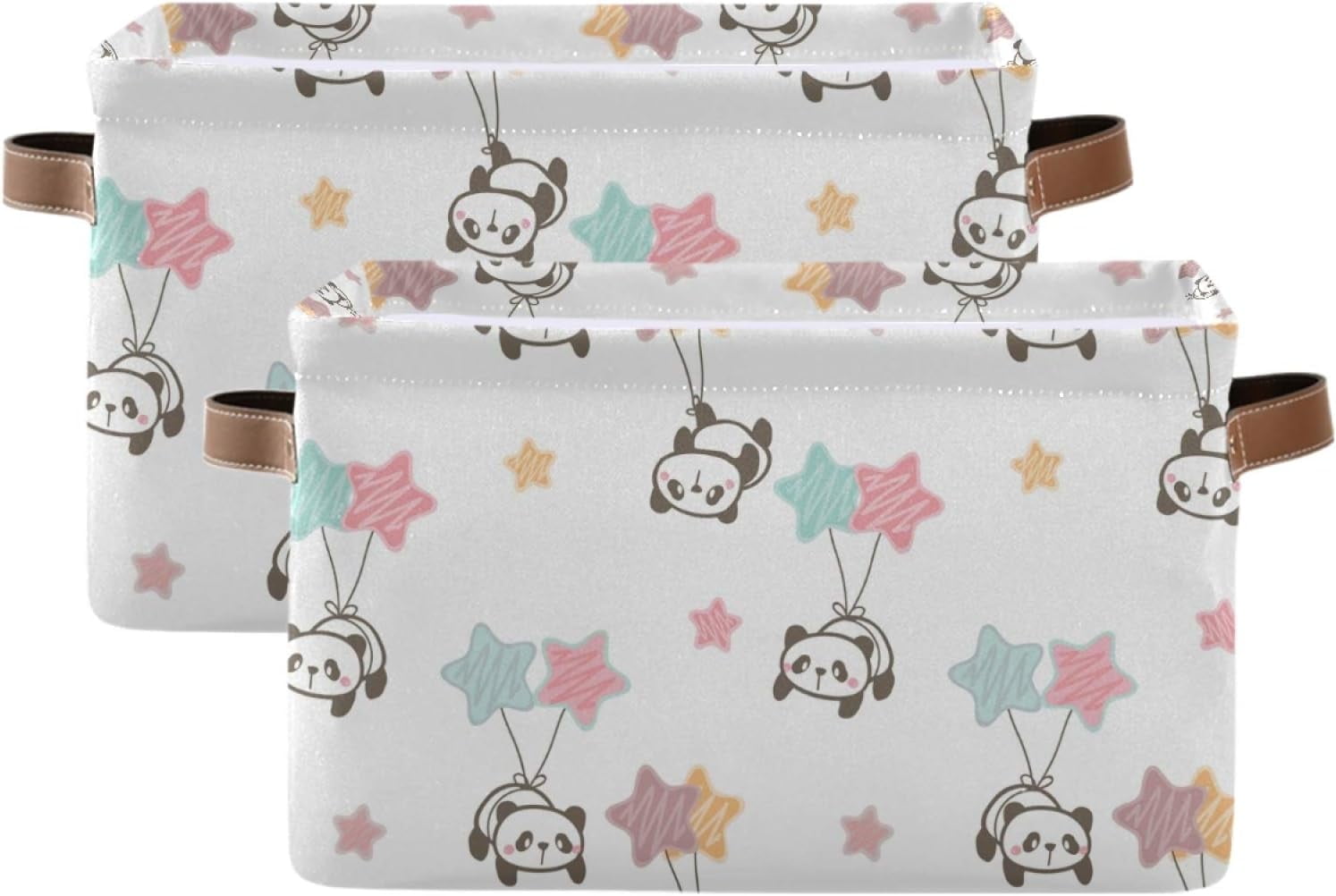 Large Foldable Storage Bin Animal Cute Panda Fabric Storage Baskets ...