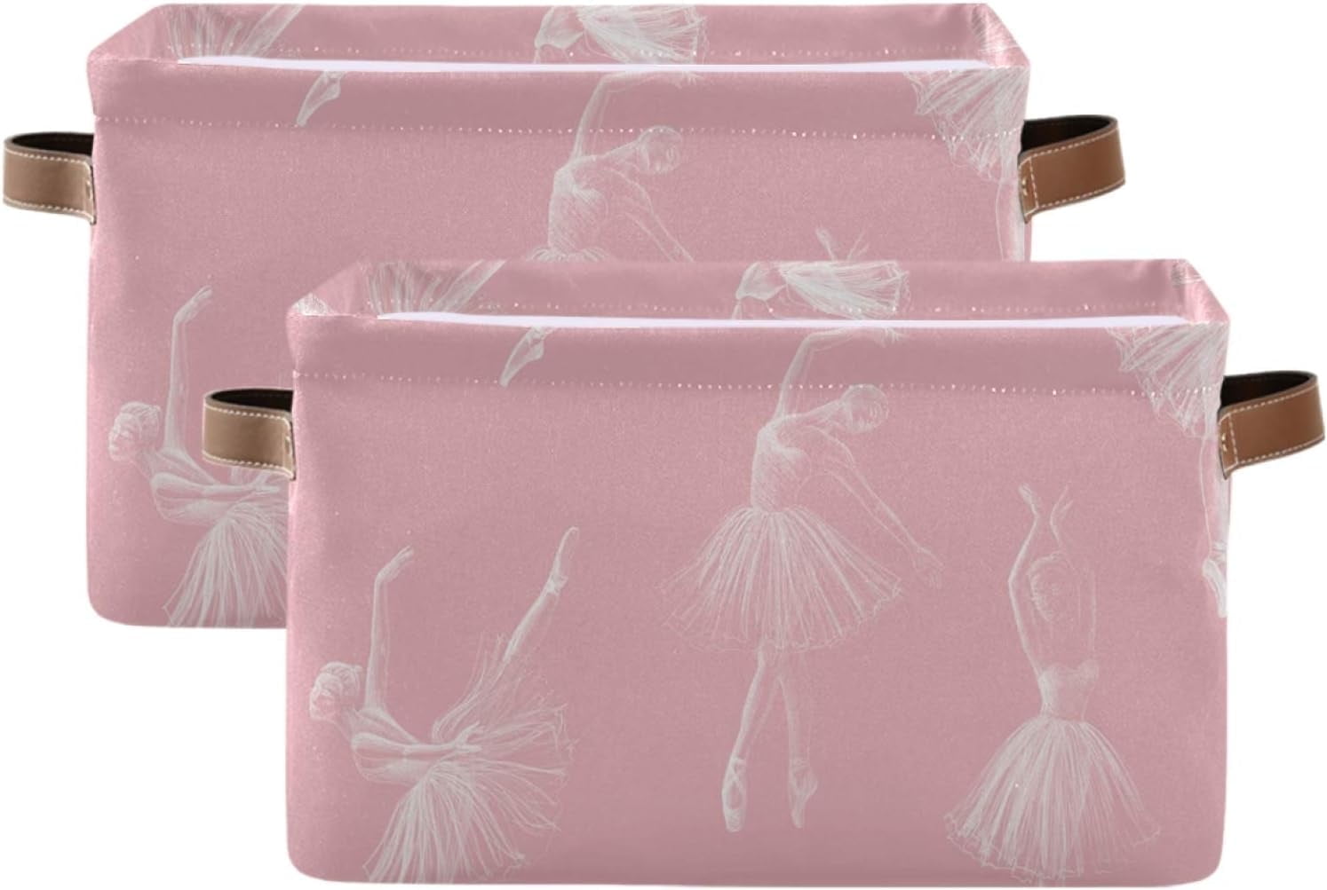 Large Foldable Storage Bin Beautiful Ballerina Pink Fabric Storage ...