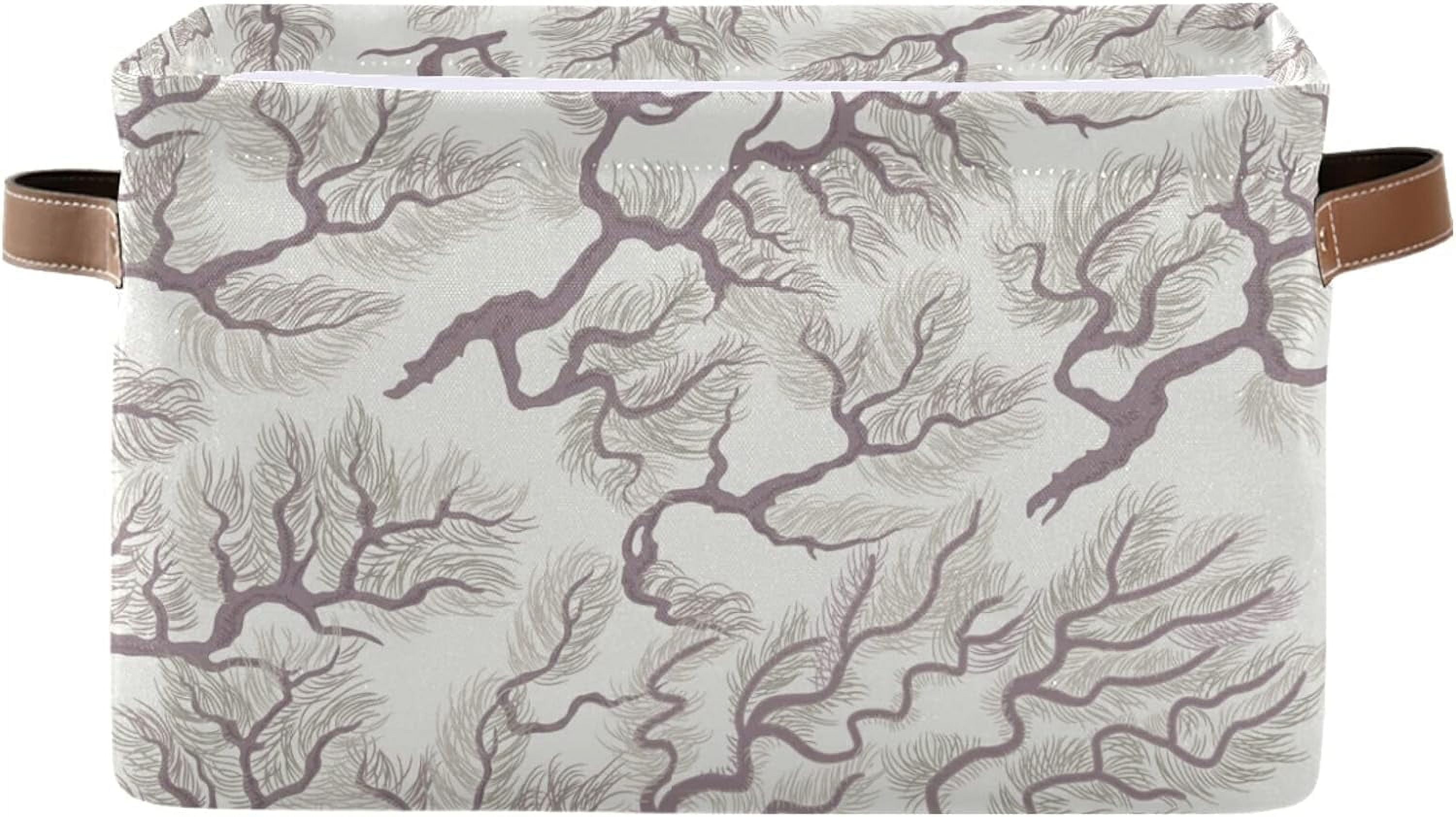 Large Foldable Storage Bin, China Pine Tree Branches Fabric Storage ...