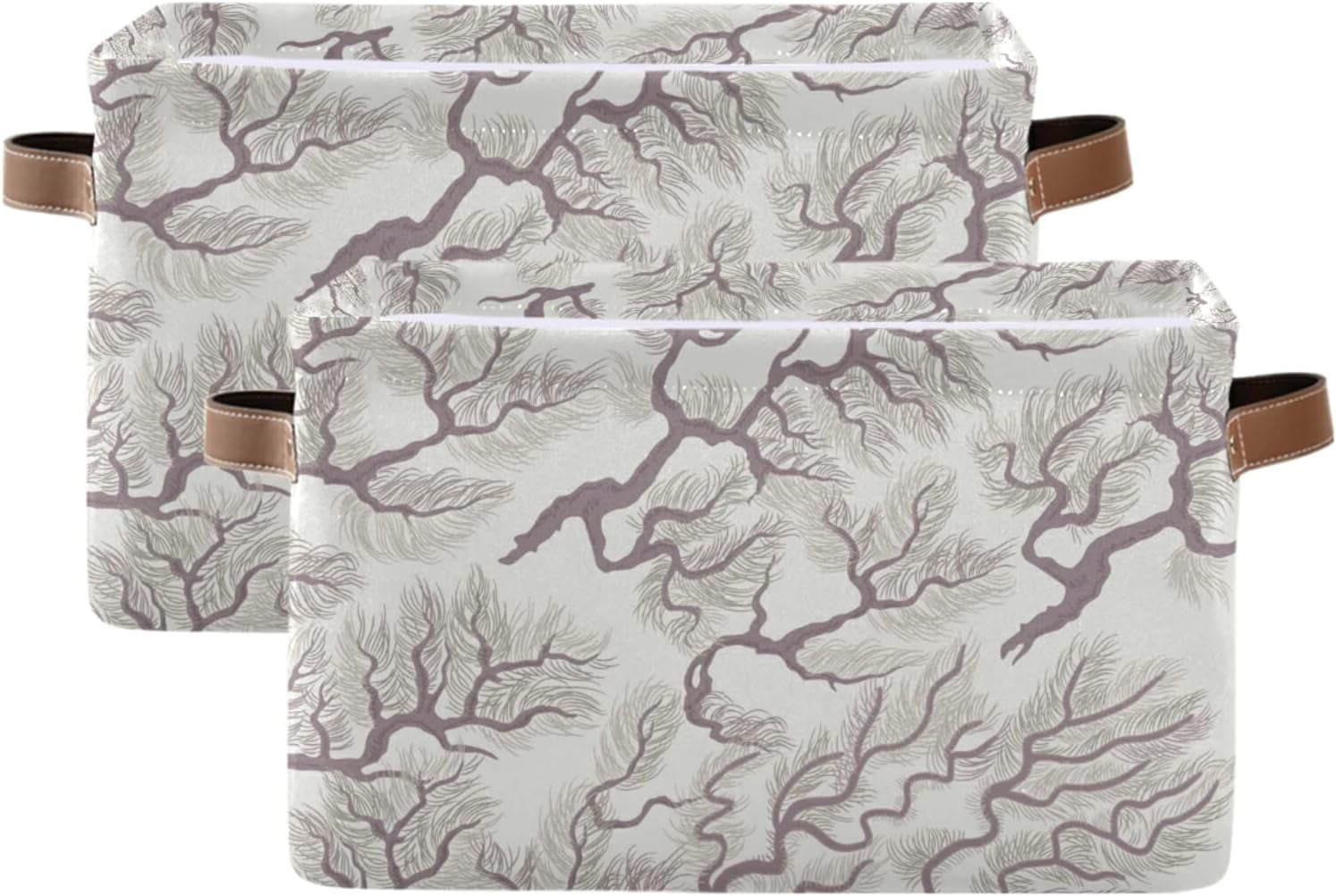 Large Foldable Storage Bin, China Pine Tree Branches Fabric Storage ...