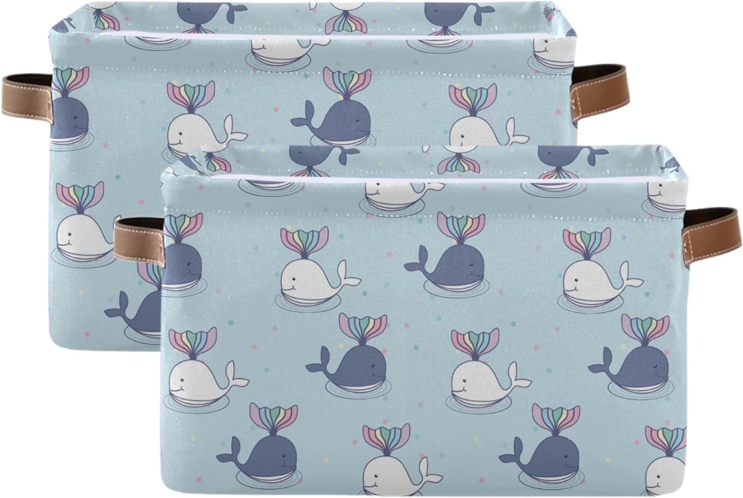 Large Foldable Storage Bin Cute Animal Whale Fabric Storage Baskets ...
