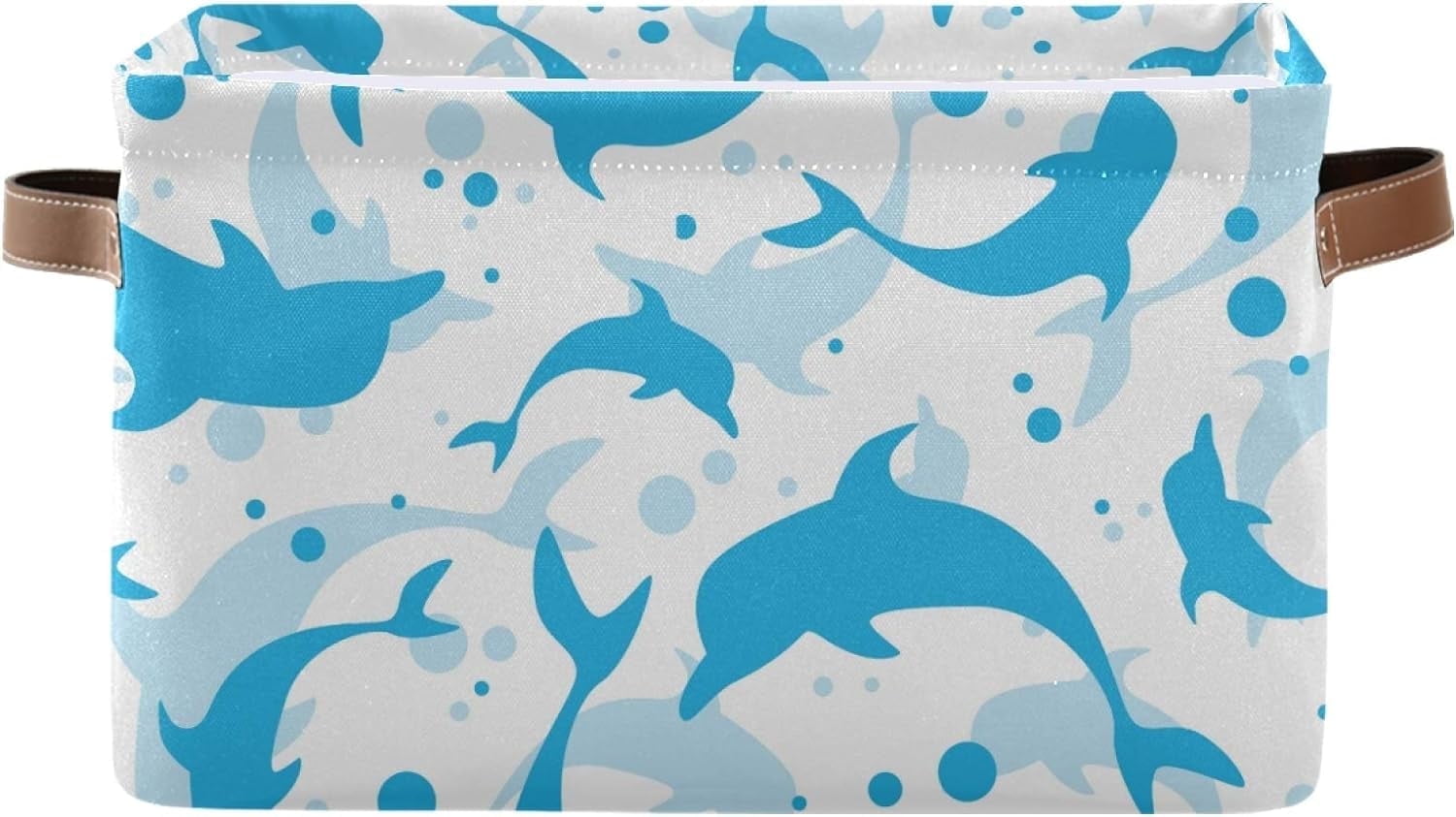 Large Foldable Storage Bin Cute Dolphin Fabric Storage Baskets ...