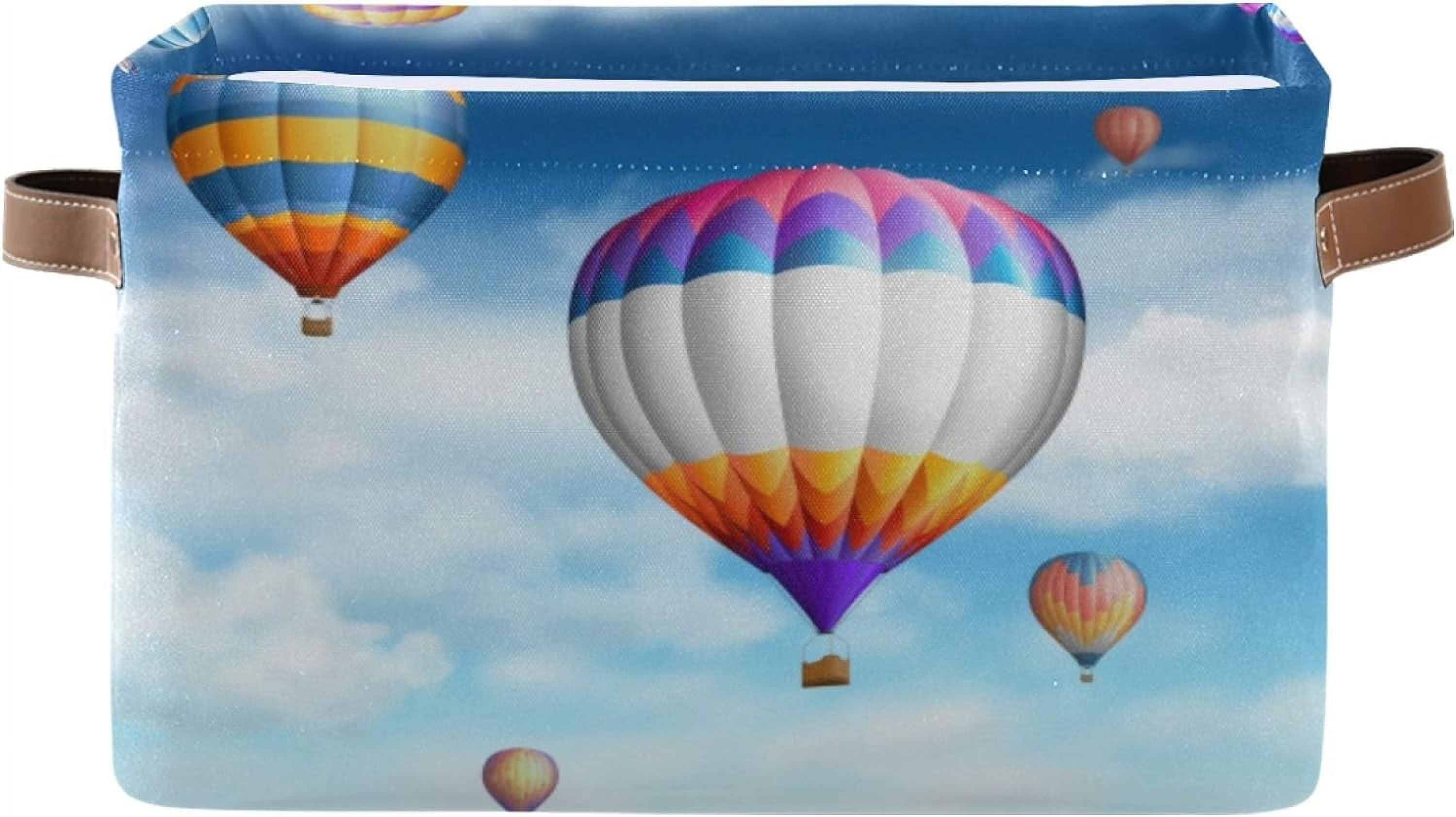 Large Foldable Storage Bin Hot Air Ballons Fabric Storage Baskets ...