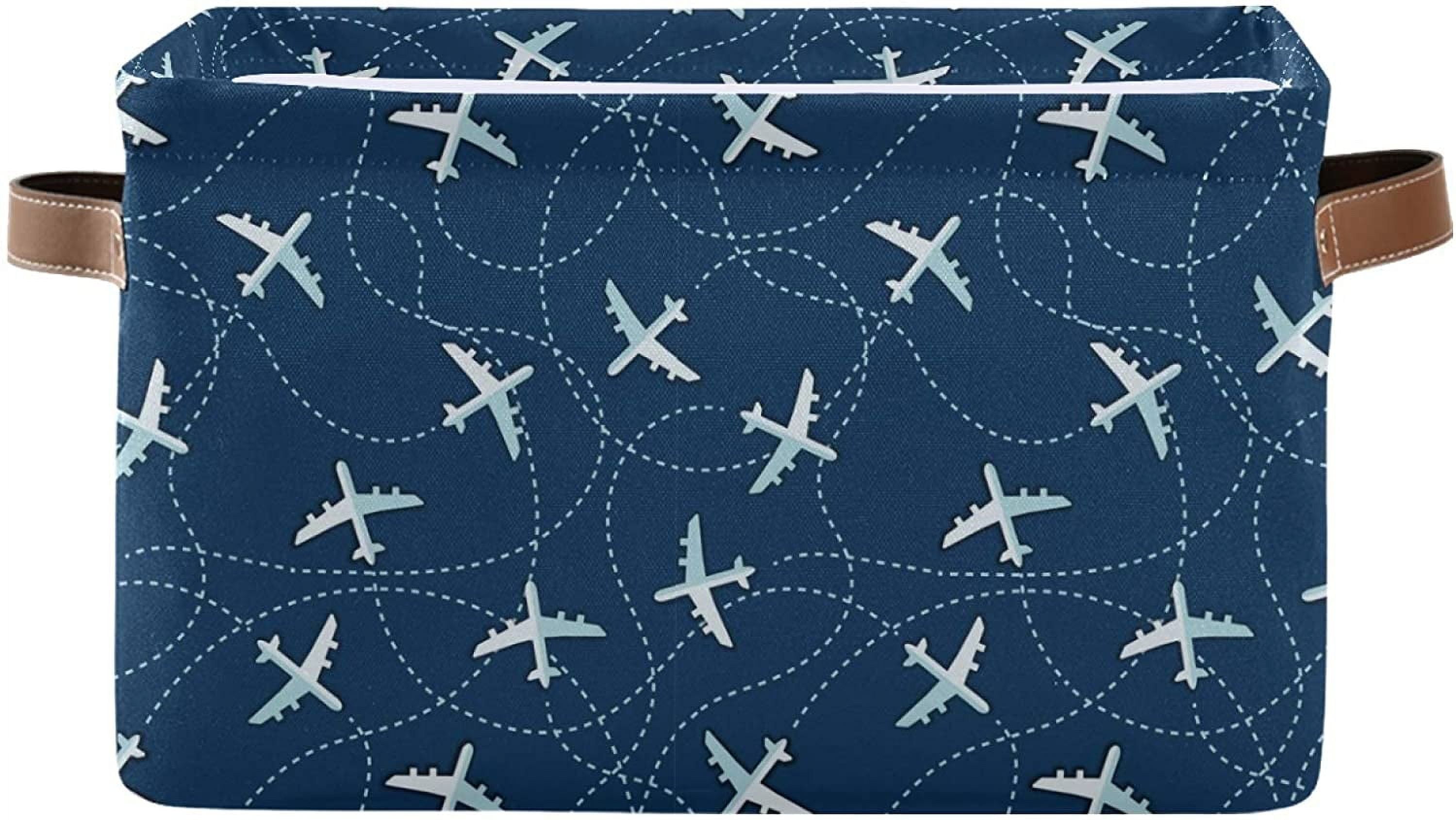 Large Foldable Storage Bin Simple Aircraft in Sky Fabric Storage ...